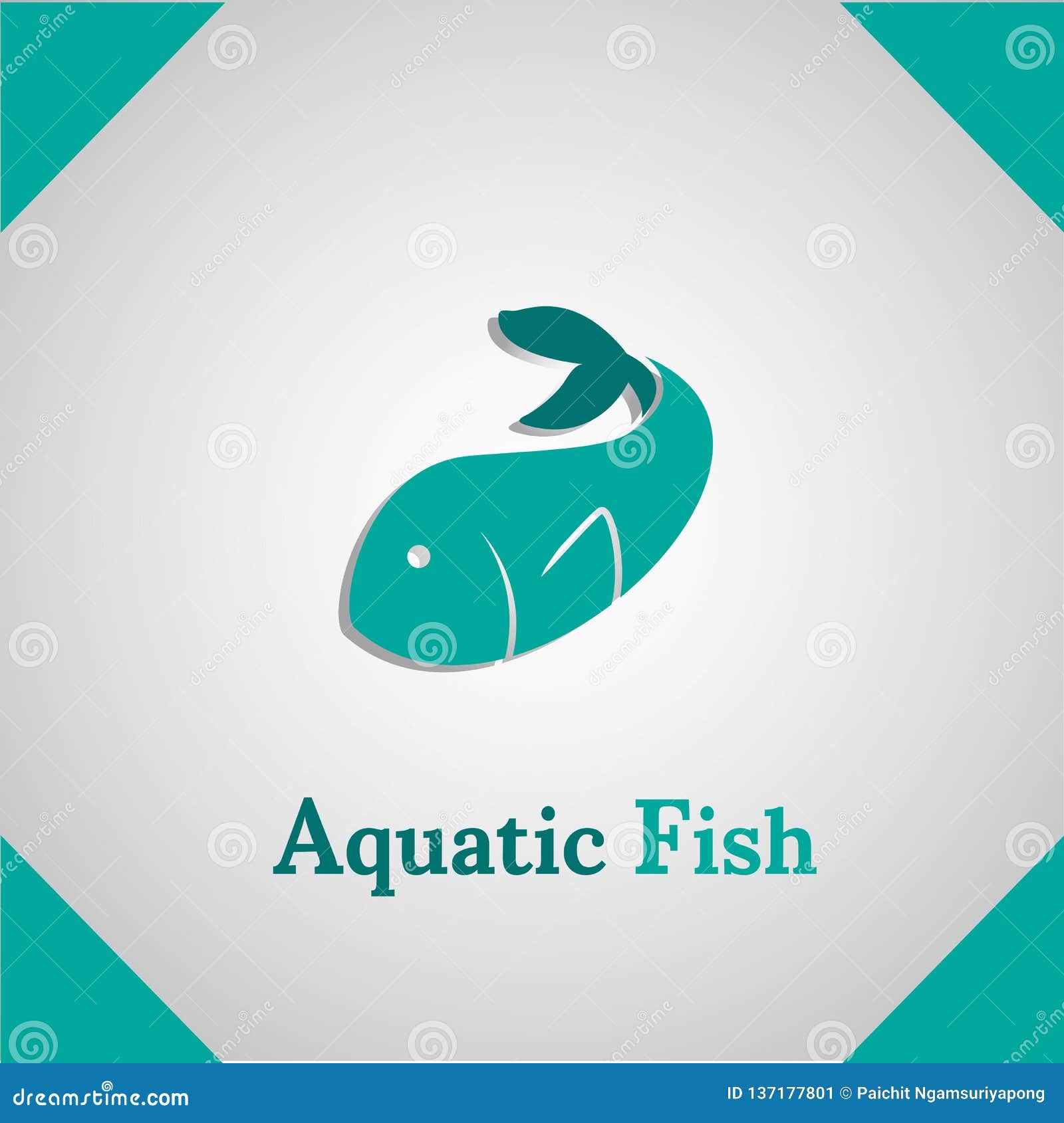 Aquatic Fish icon logo stock vector. Illustration of fishing - 137177801