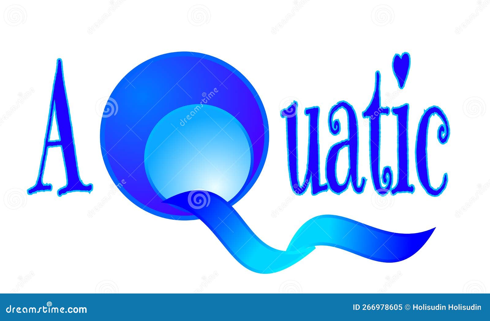 Aquatic text logo design stock illustration. Illustration of text ...
