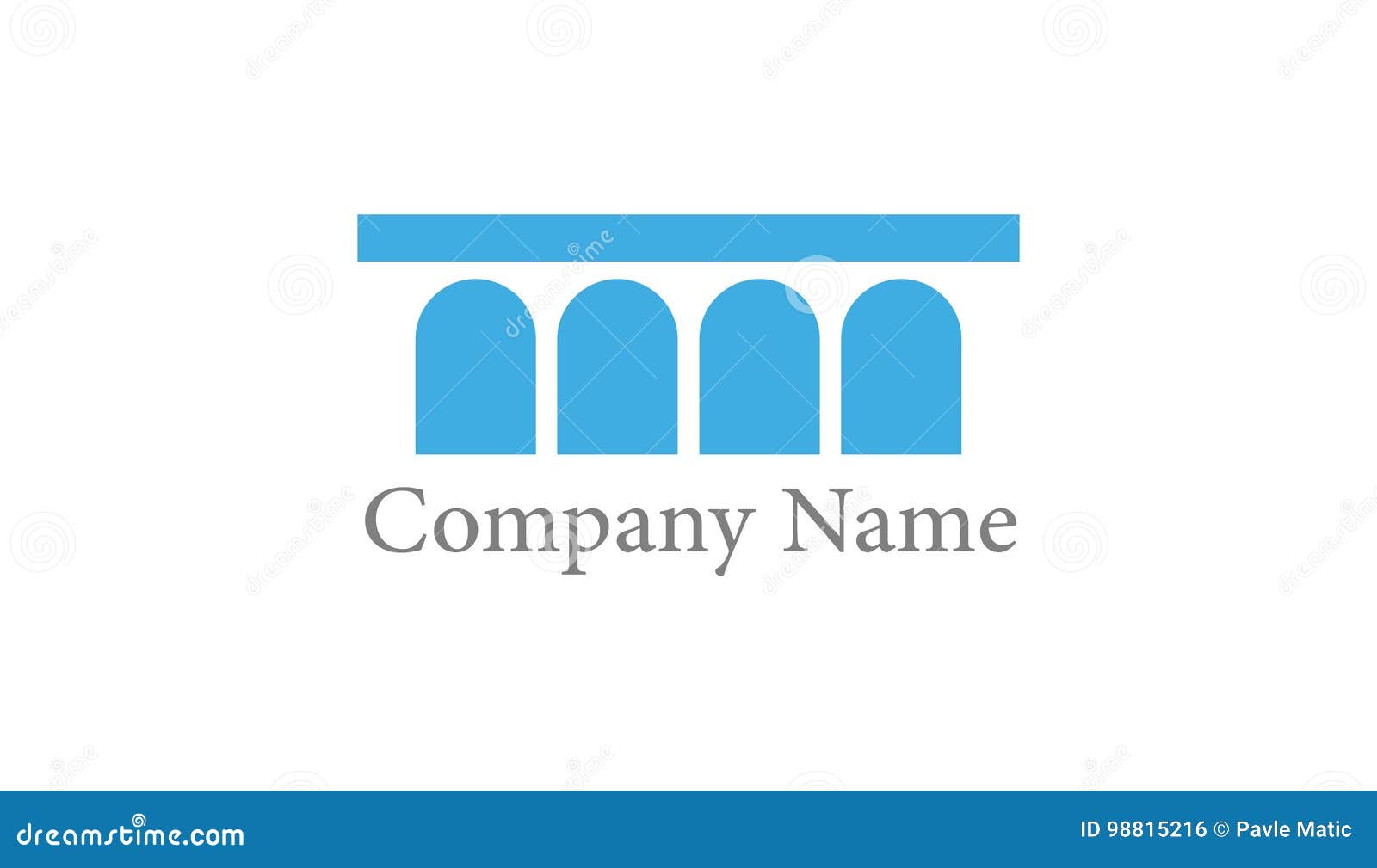 Aqueduct bridge logo stock vector. Illustration of finance - 98815216