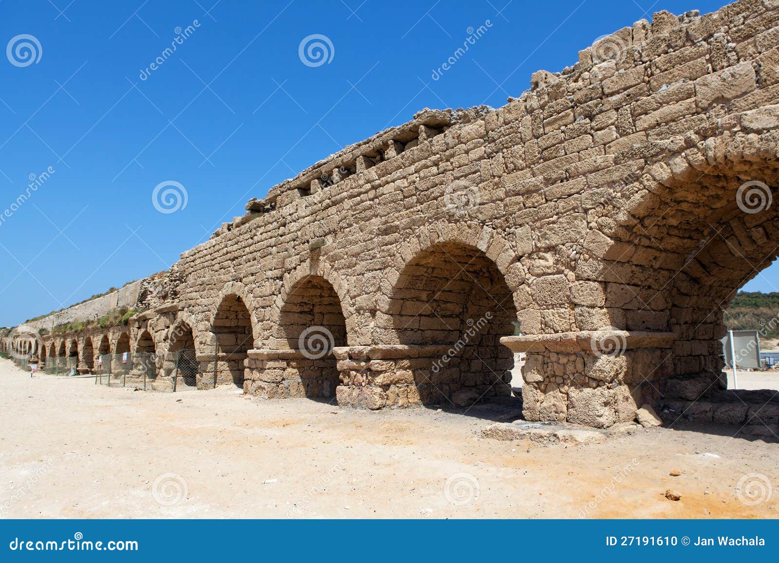 Aqueduct in the Holy Land stock photo. Image of stone - 27191610