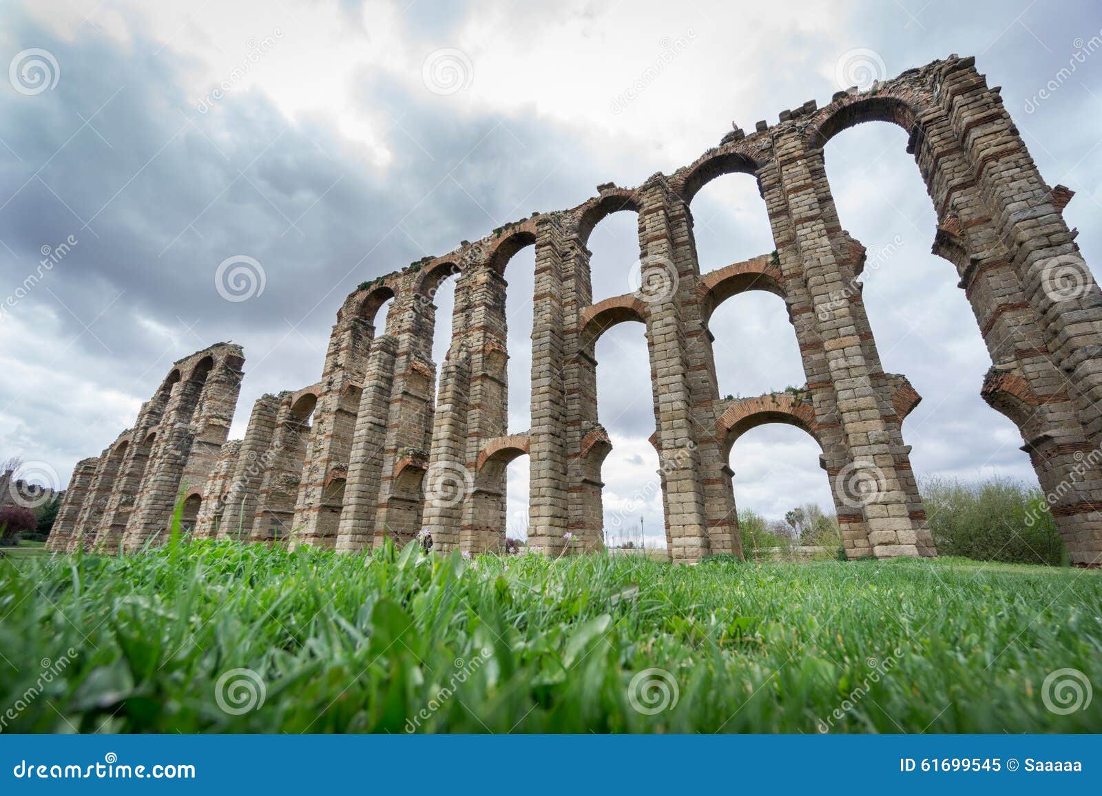 Aqueduct of the Miracles in Merida, Spain, UNESCO Stock Image - Image ...