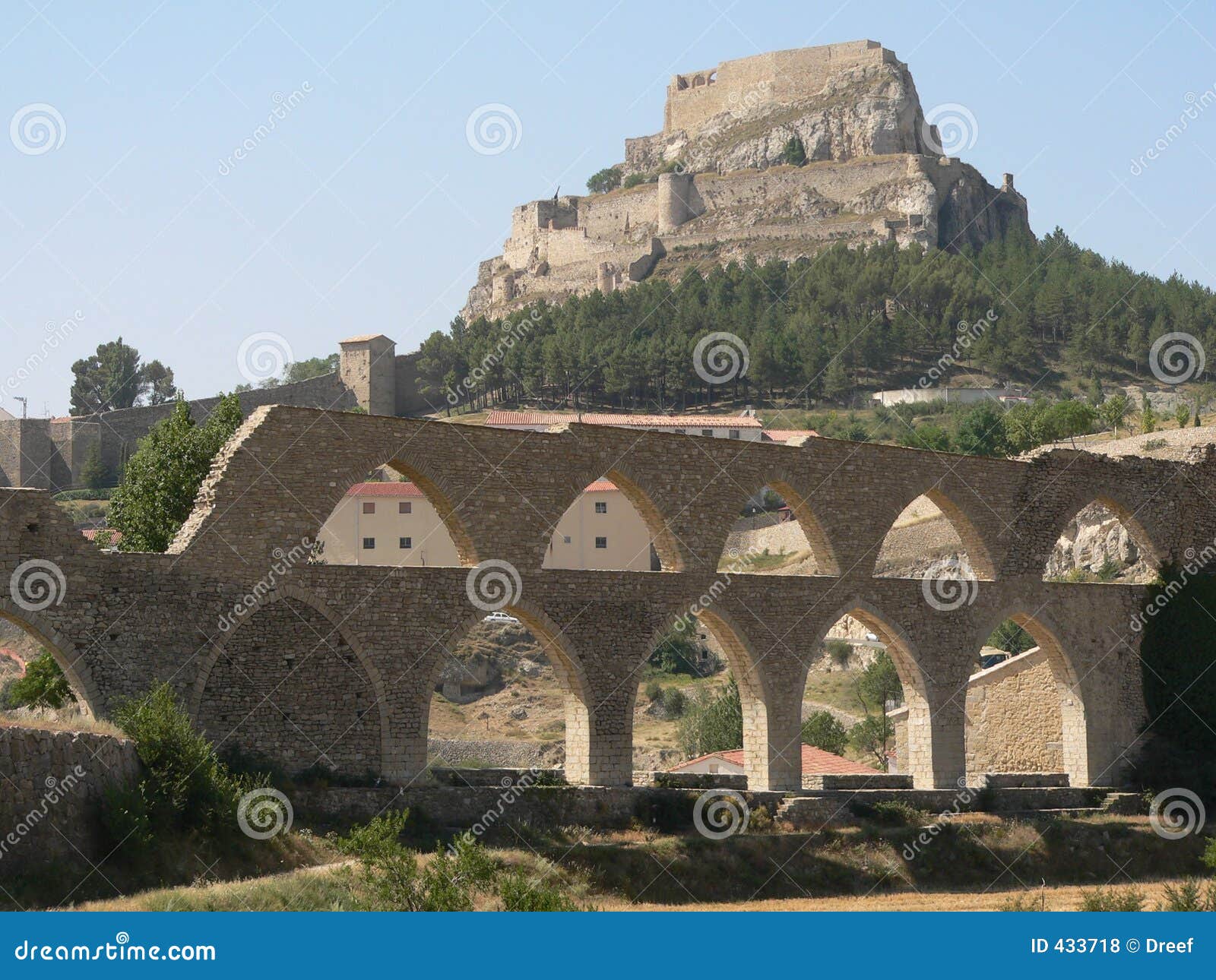 Aqueduct - Morella, Spain stock photo. Image of guidance - 433718