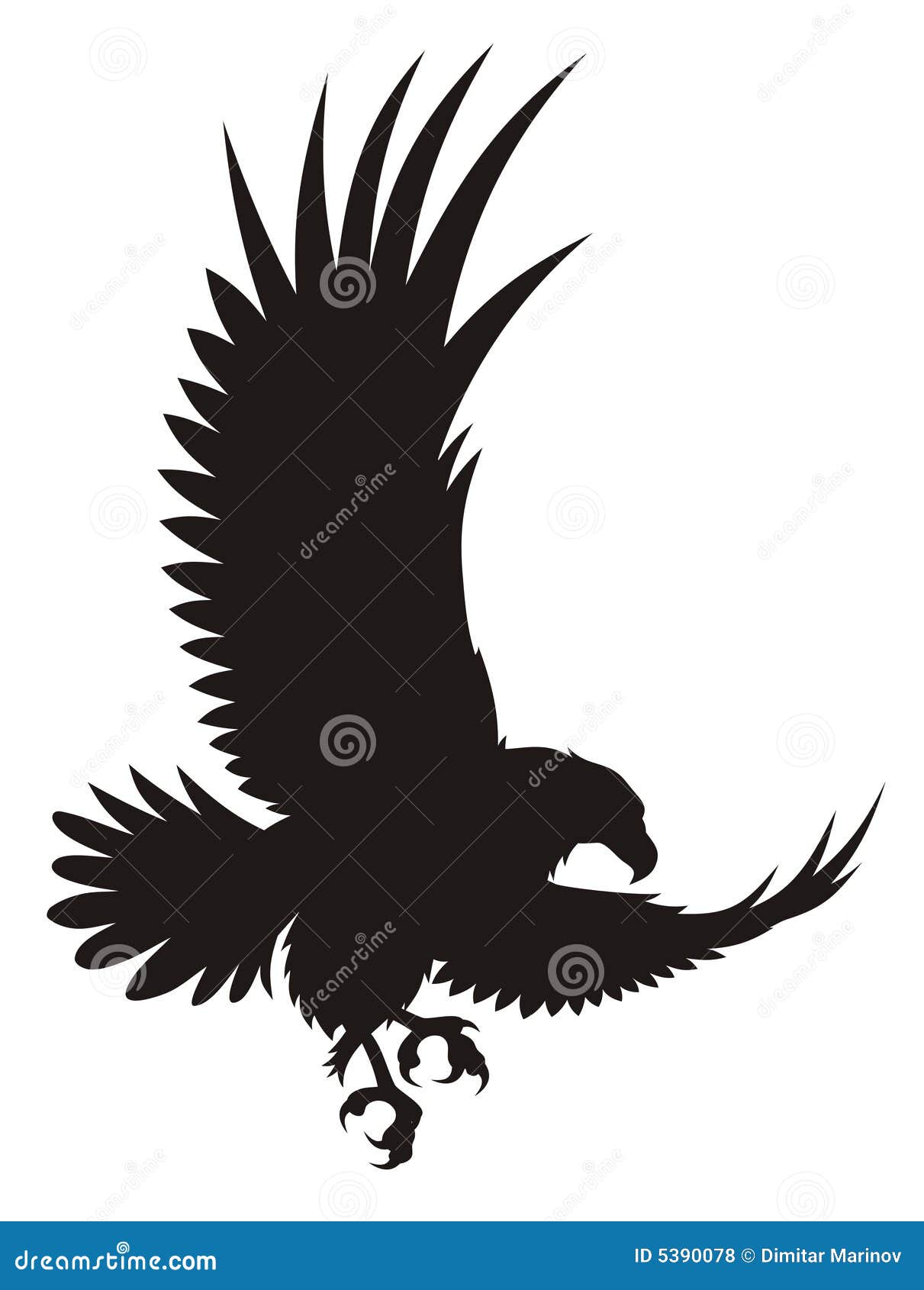 Aquila illustrazione vettoriale. Illustrazione di volo - 5390078