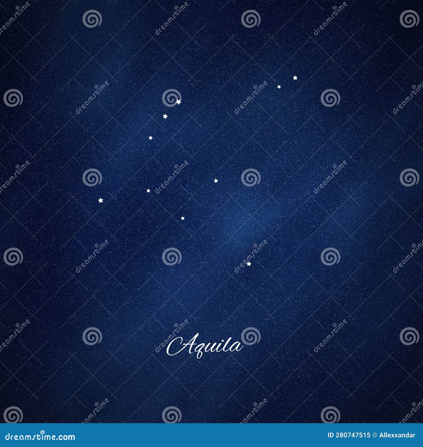 Aquila Constellation, Cluster of Stars, Eagle Constellation Stock Image ...
