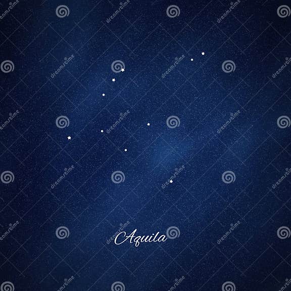 Aquila Constellation, Cluster of Stars, Eagle Constellation Stock Image ...