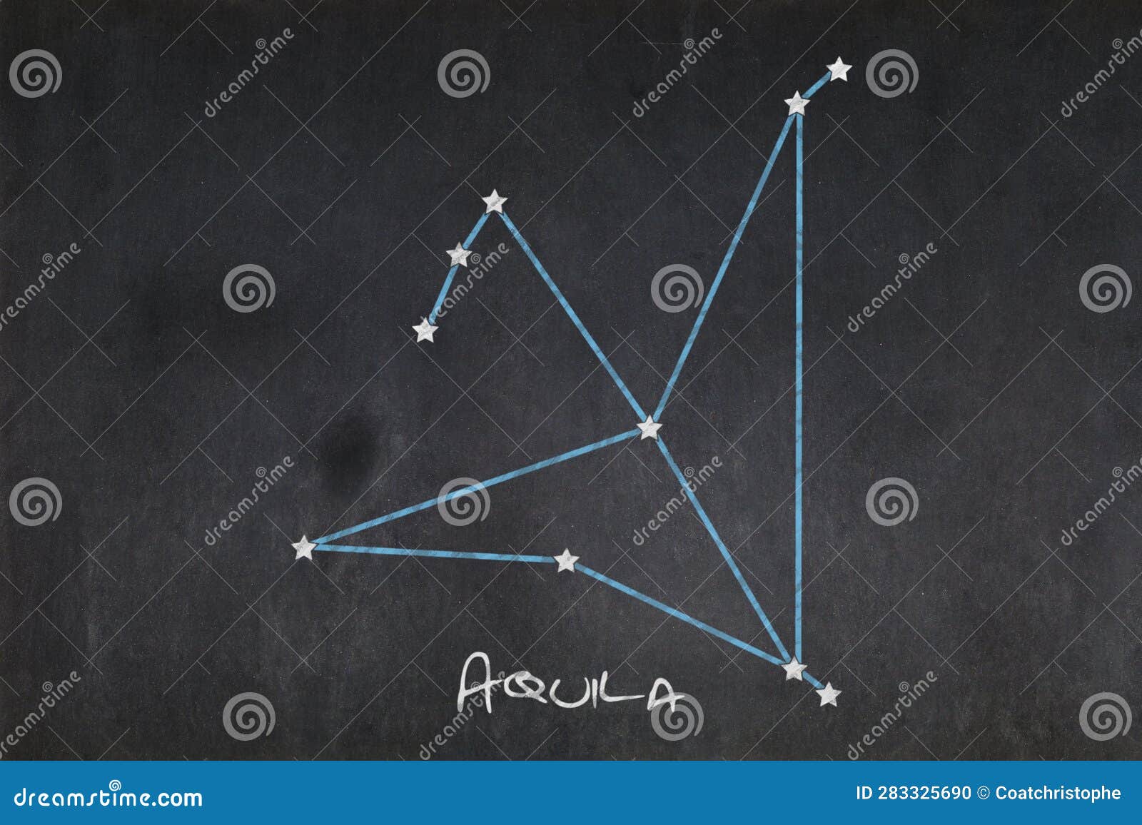 Aquila Constellation, Cluster Of Stars, Eagle Constellation Royalty ...