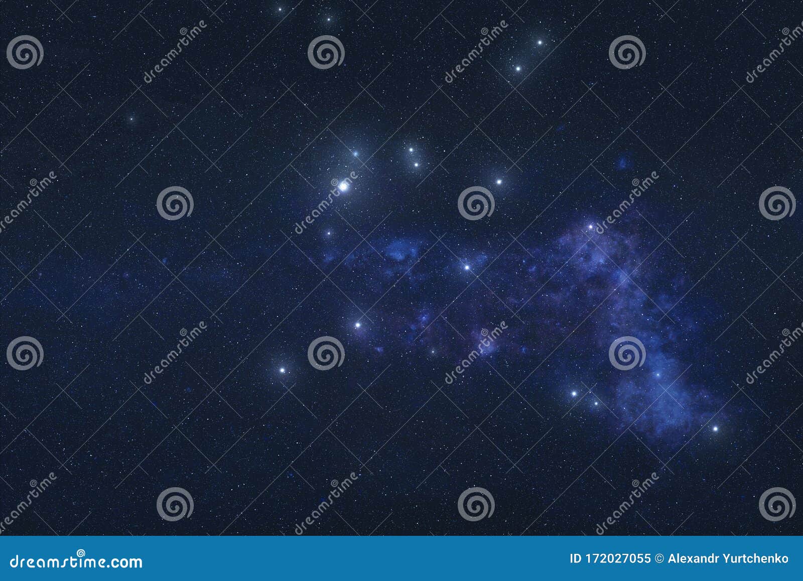 Aquila Constellation. Stars In The Night Sky. Cluster Of Stars And ...