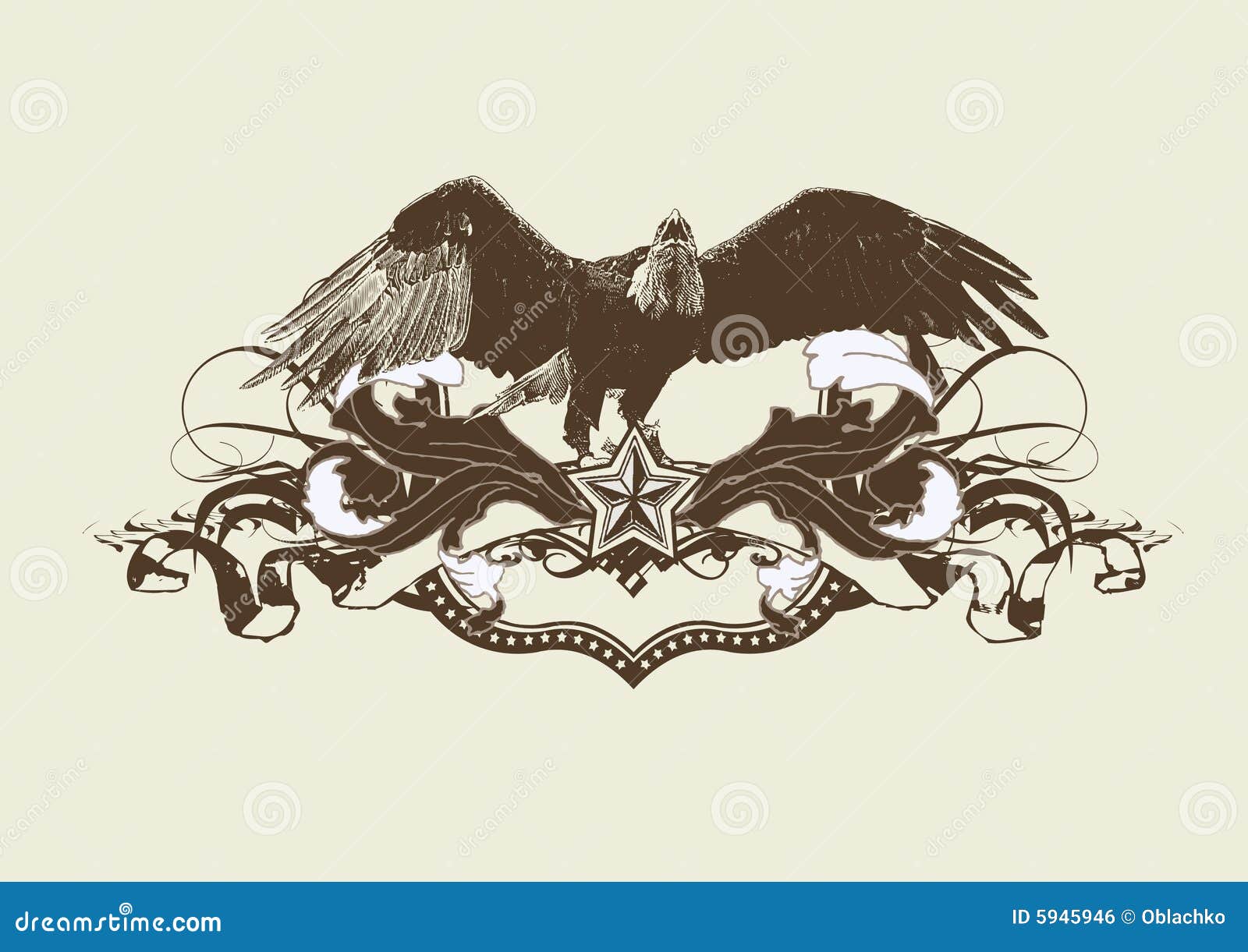 Aquila stilizzata illustrazione vettoriale. Illustrazione di ...