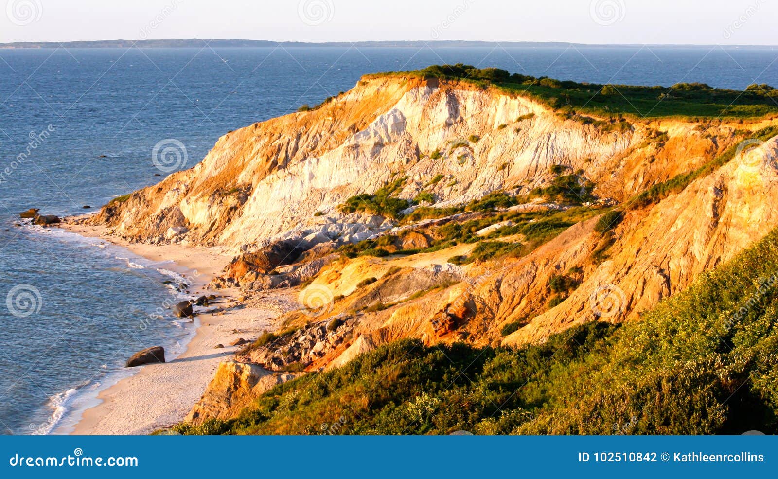 Aquinnah Cliffs Martha`s Vineyard Stock Photo - Image of mountain ...