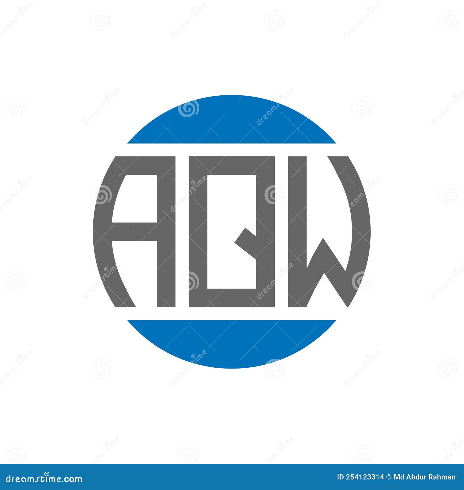 AQW Letter Logo Design on White Background. AQW Creative Initials ...