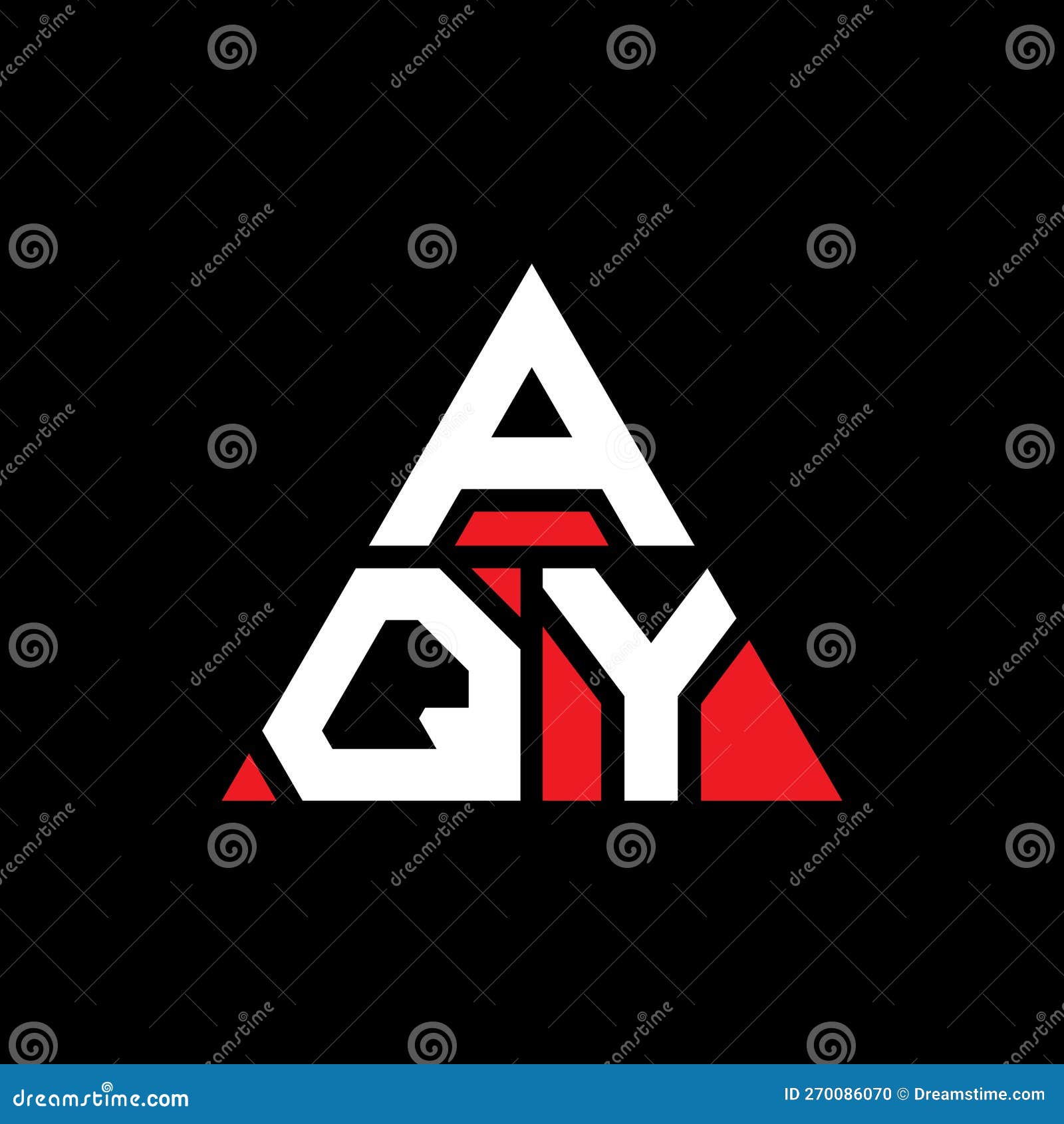 AQY Triangle Letter Logo Design with Triangle Shape. AQY Triangle Logo ...