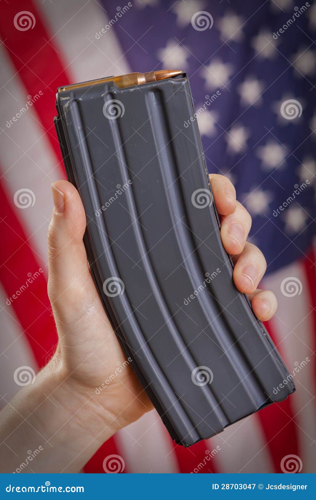 AR-15 magazine with flag stock image. Image of ammo, rounds - 28703047