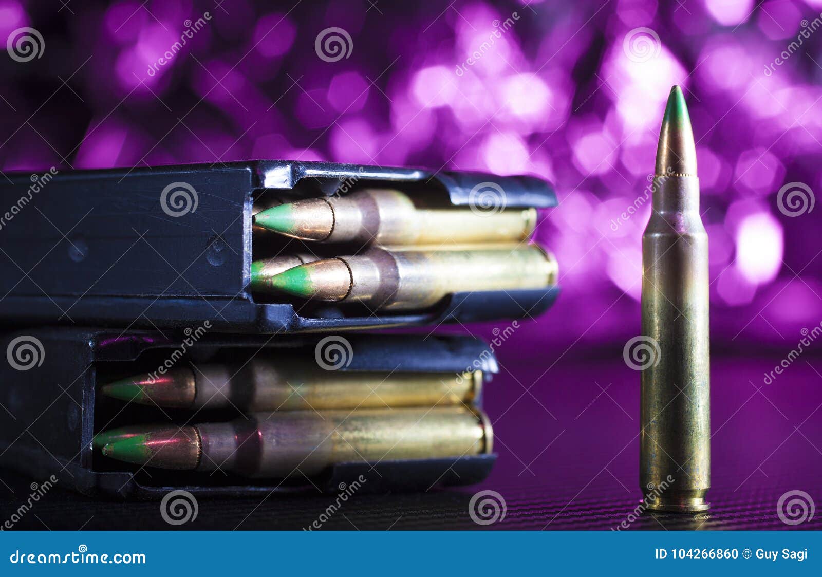 AR-15 shells and magazines stock photo. Image of shell - 104266860