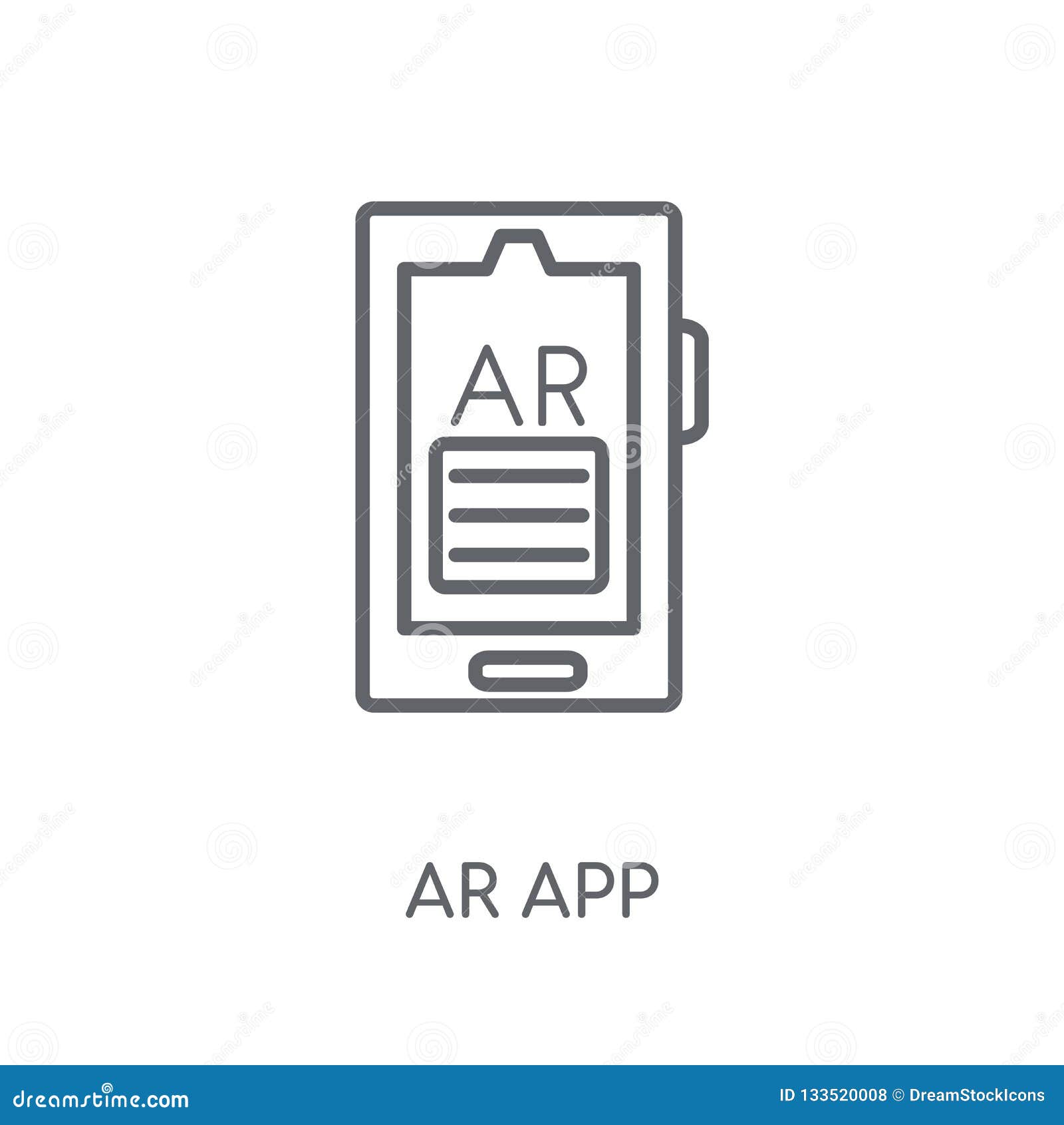 Ar App Linear Icon. Modern Outline Ar App Logo Concept on White Stock ...