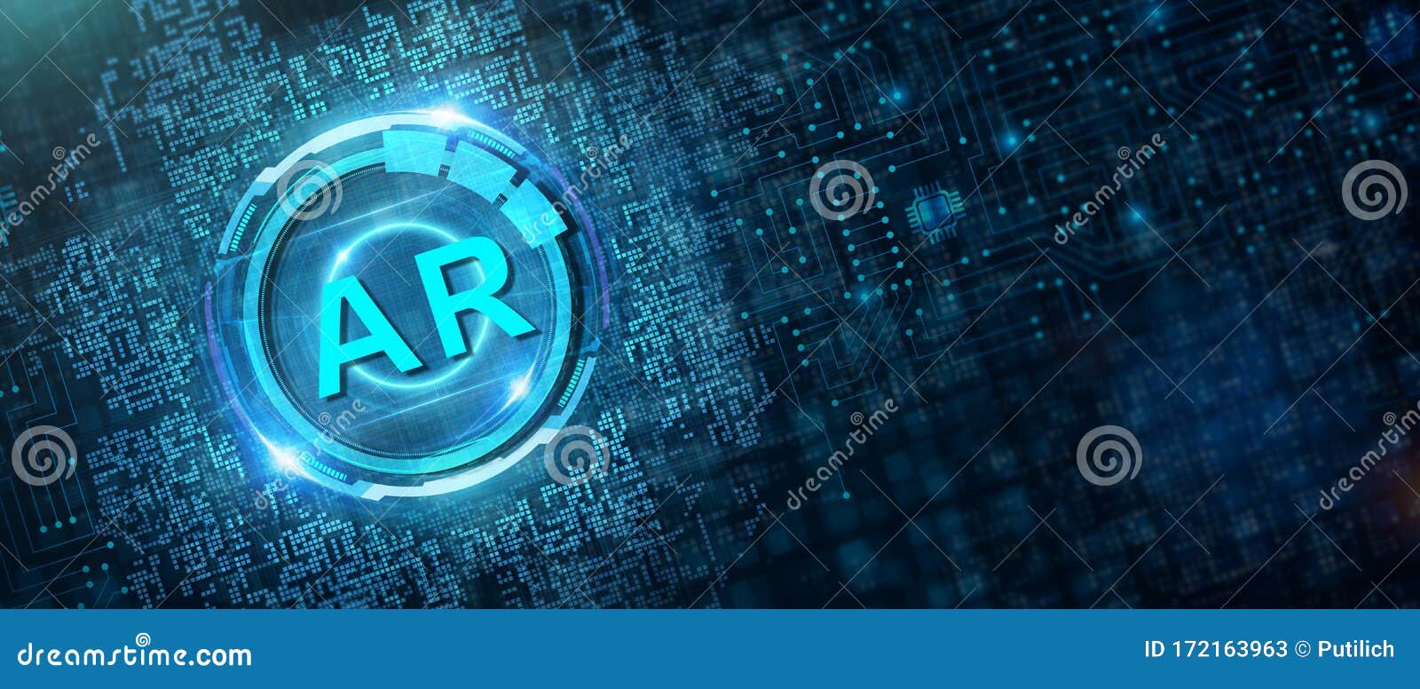 Ar, Augmented Reality Icon. Business, Technology, Internet and Network ...