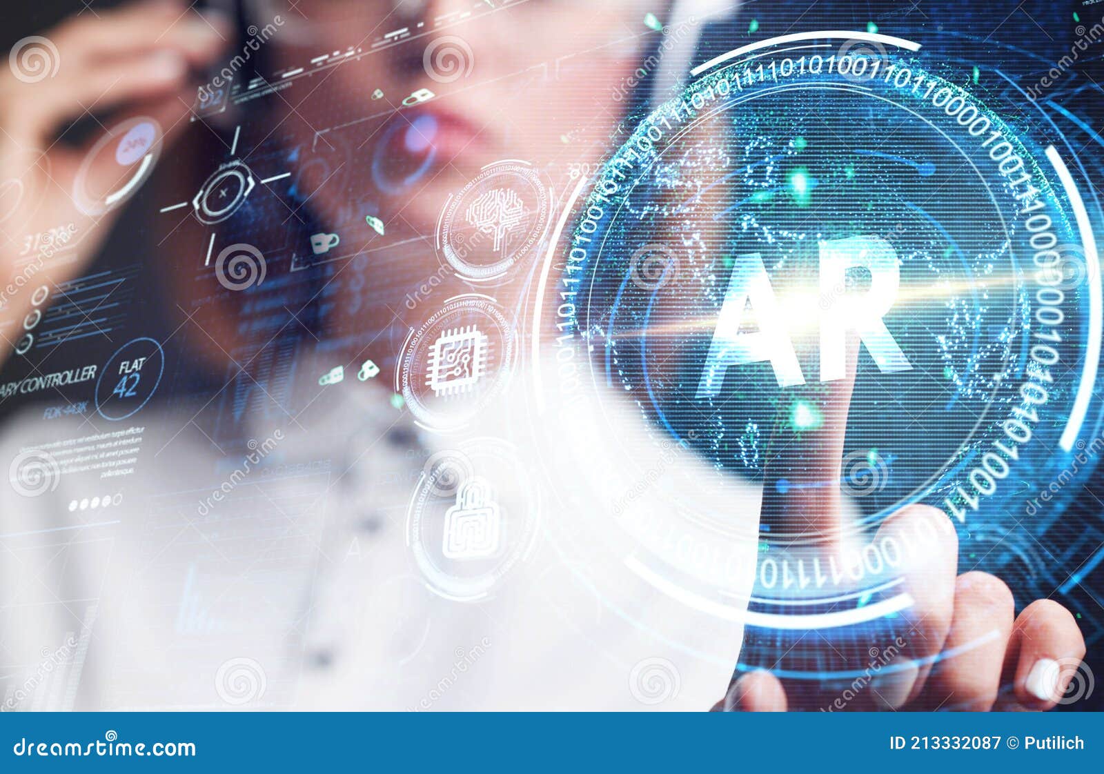 Ar, Augmented Reality Icon. Business, Technology, Internet and Network ...