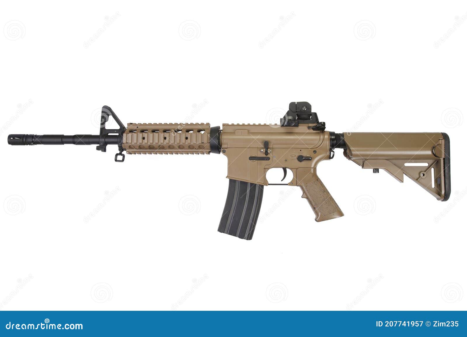 AR-15 Automatic Rifle Desert Camoufleged Pattern Royalty-Free Stock ...