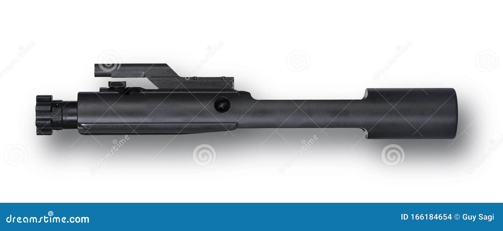 Assault Rifle Bolt Carrier Group with Drop Shadow Stock Photo - Image ...