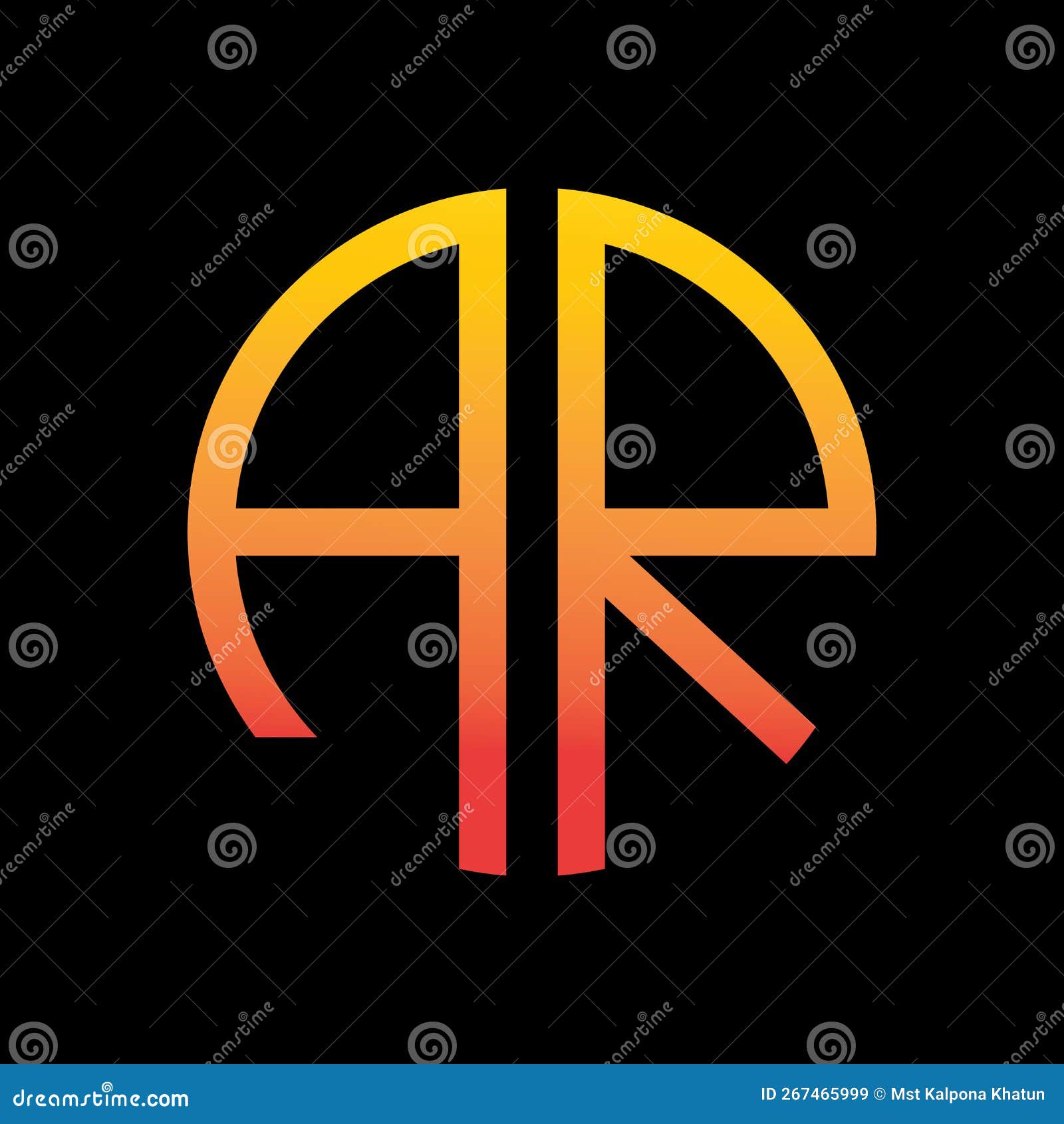 AR Company Logo with Circle Used Stock Illustration - Illustration of ...