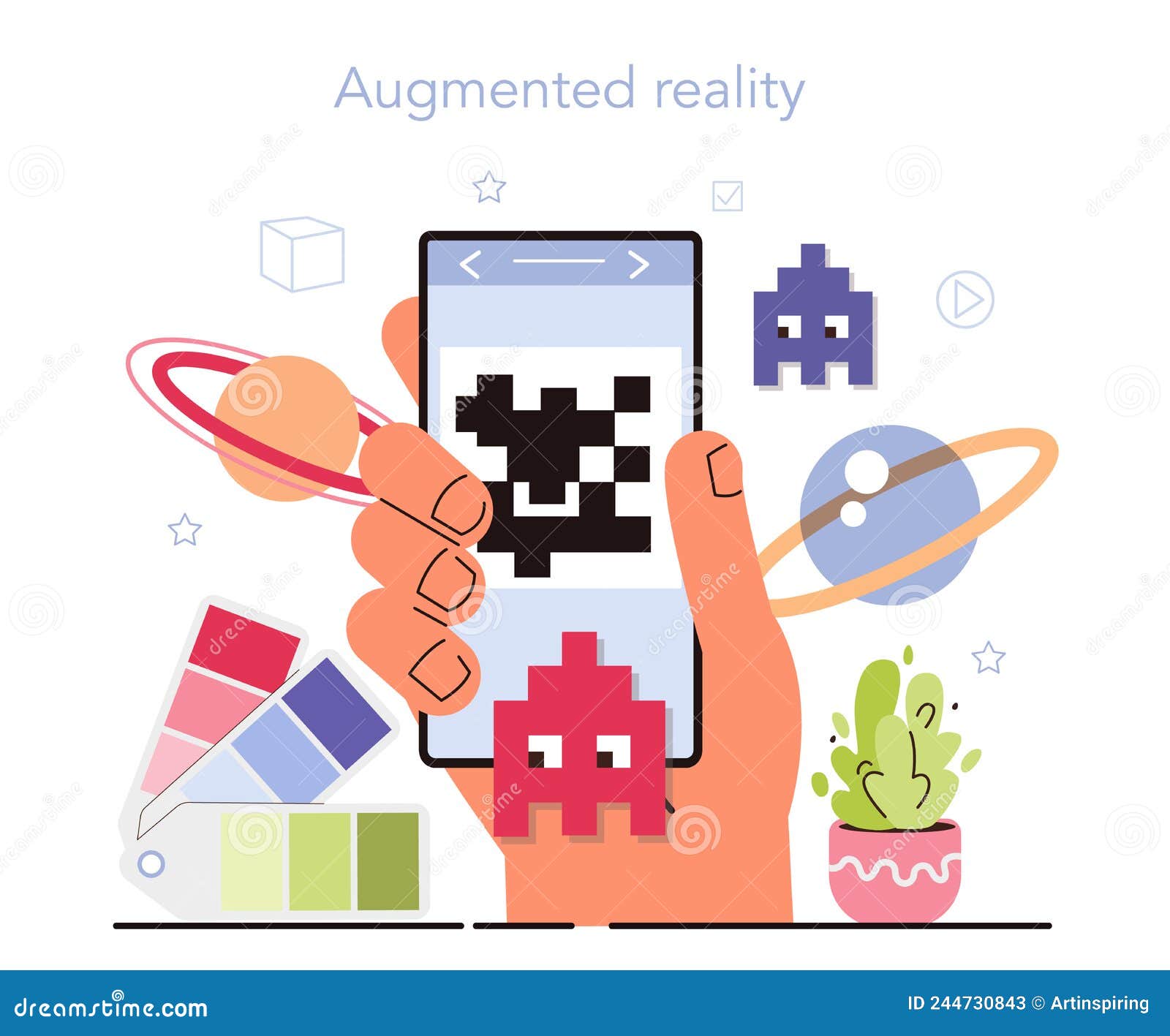 AR Designer. Augmented Reality Visual Development Stock Vector ...