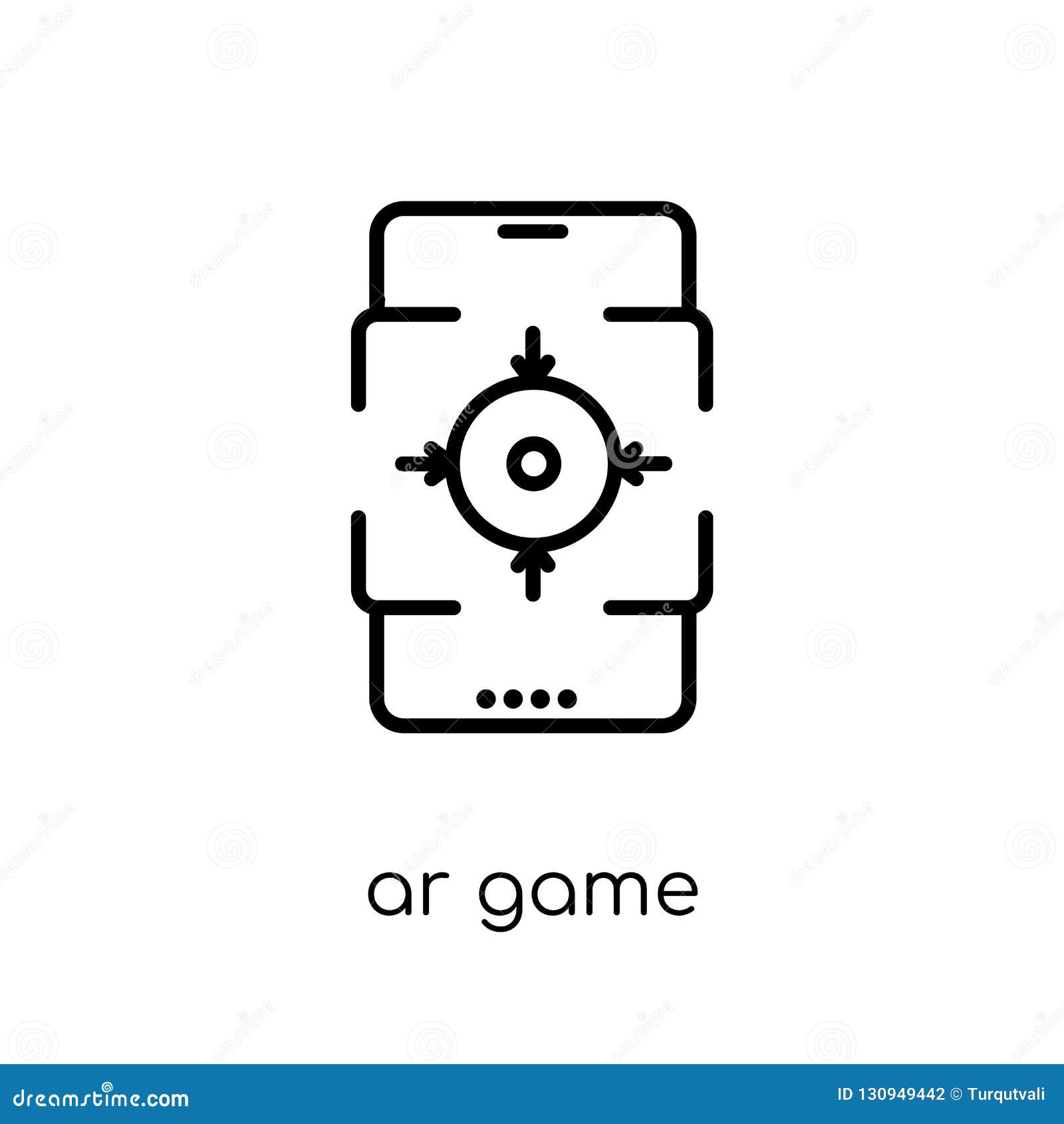 Ar Game Icon. Trendy Modern Flat Linear Vector Ar Game Icon on W Stock ...