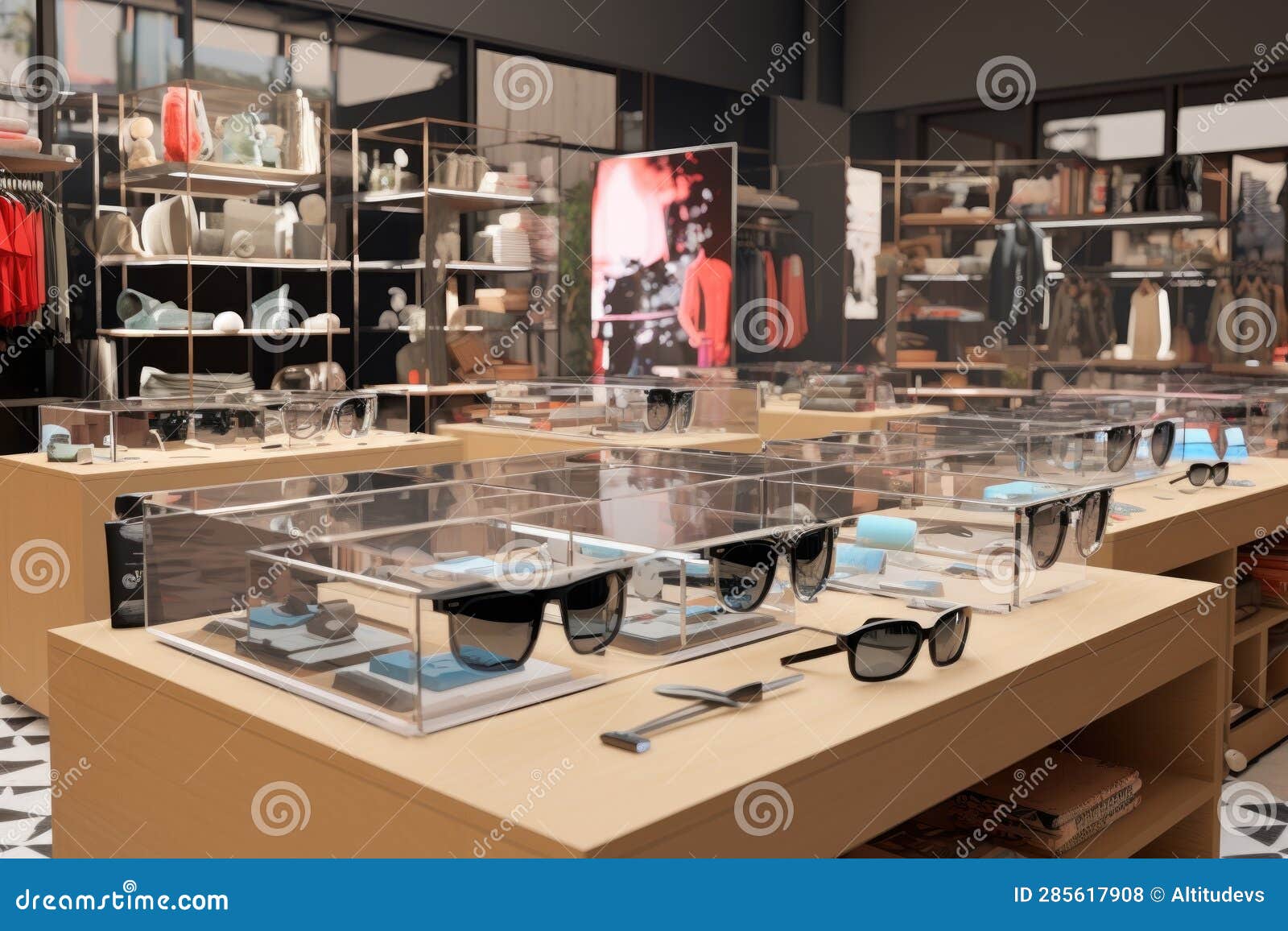Ar Glasses Displaying Virtual Store Layout Stock Photo - Image of store ...