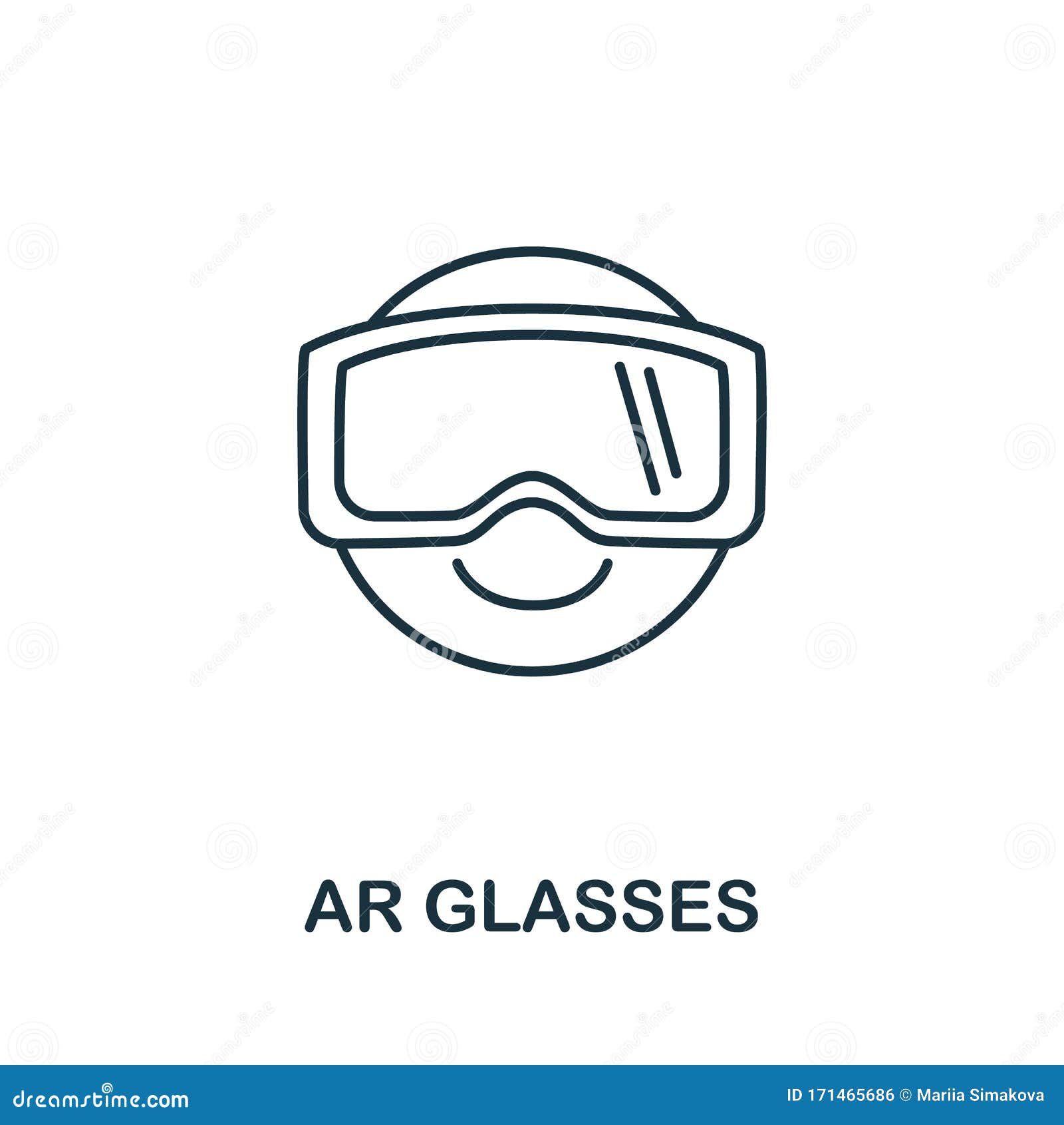 Ar Glasses Icon from Augmented Reality Collection. Simple Line Element ...