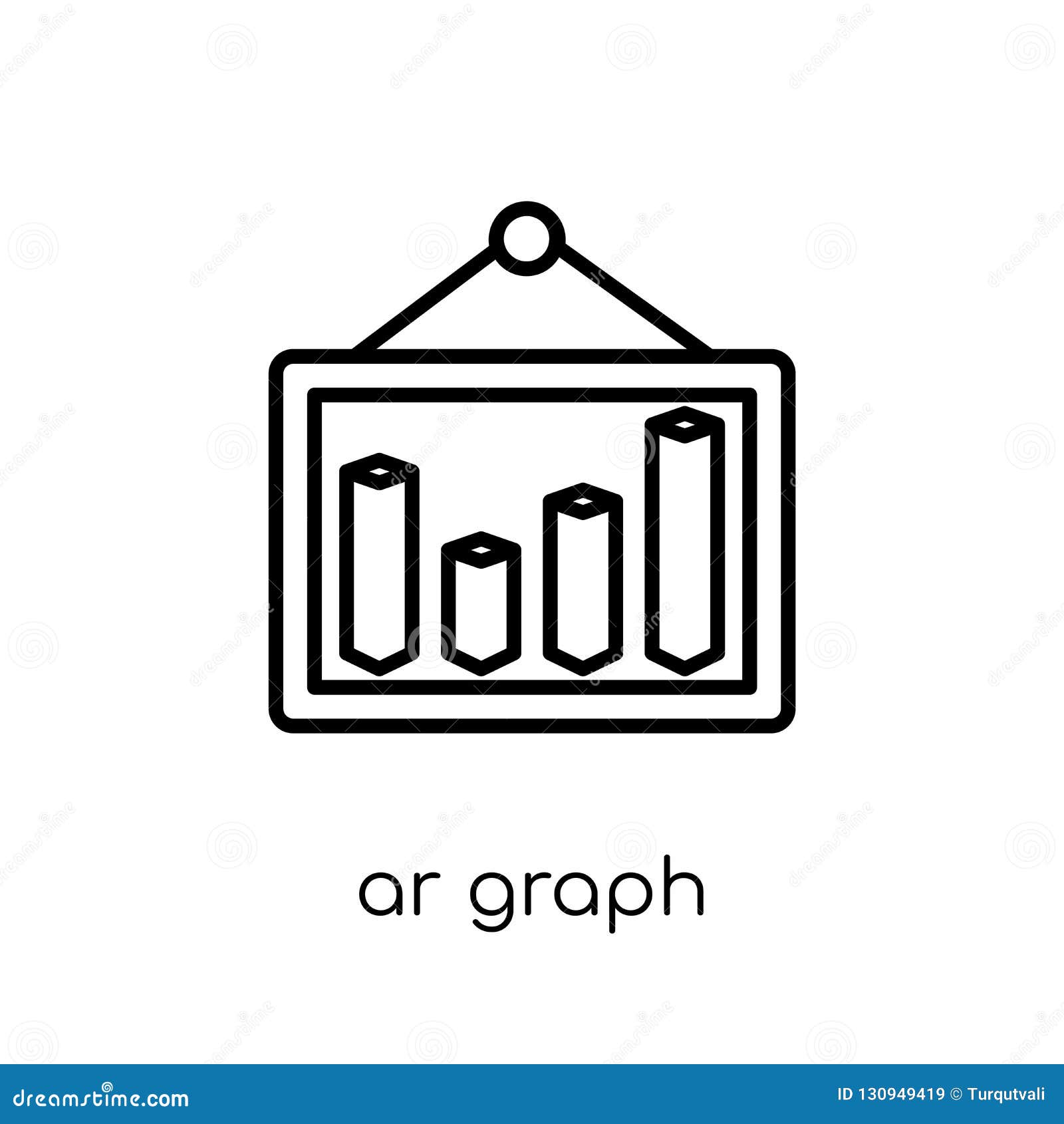 Ar Graph Icon. Trendy Modern Flat Linear Vector Ar Graph Icon on Stock ...