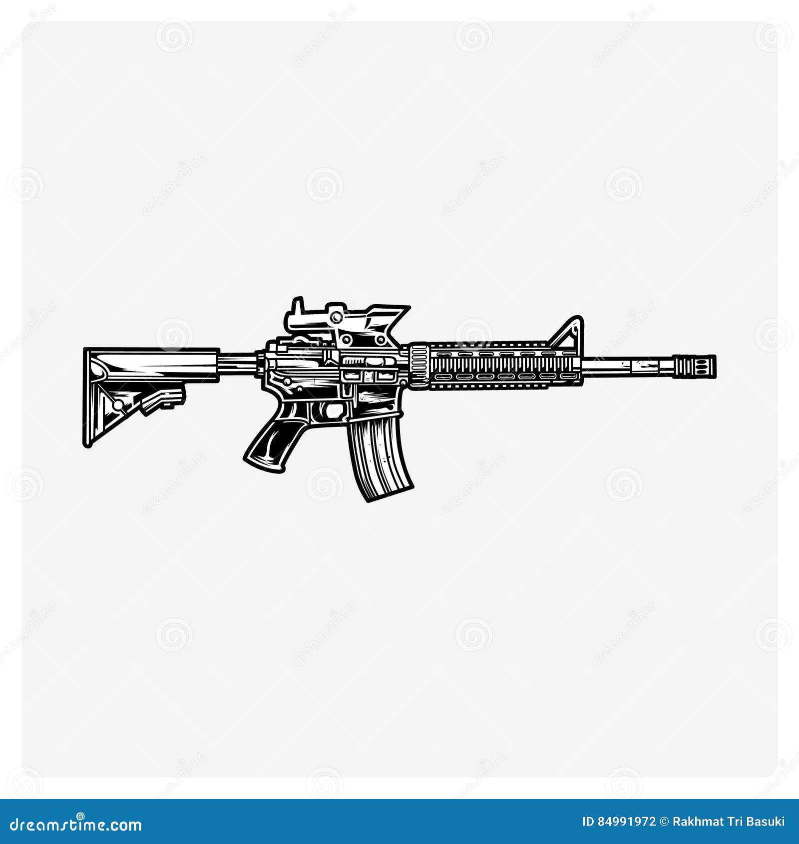 AR-15 Ilustración Del Vector Ilustración del Vector - Ilustración de ...