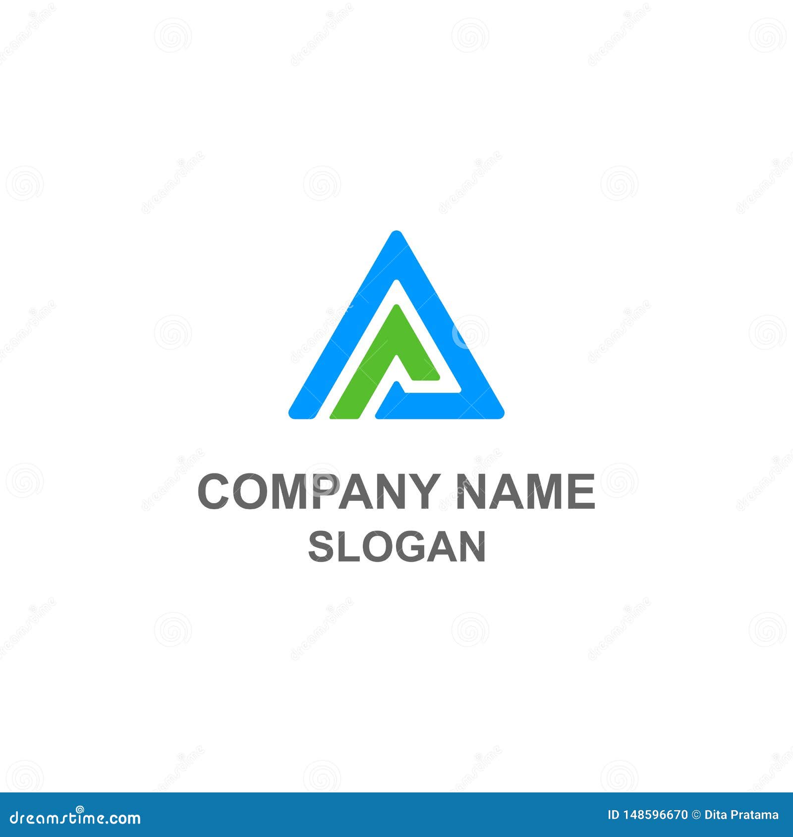AR Letter Initial Triangle Logo. Stock Illustration - Illustration of ...