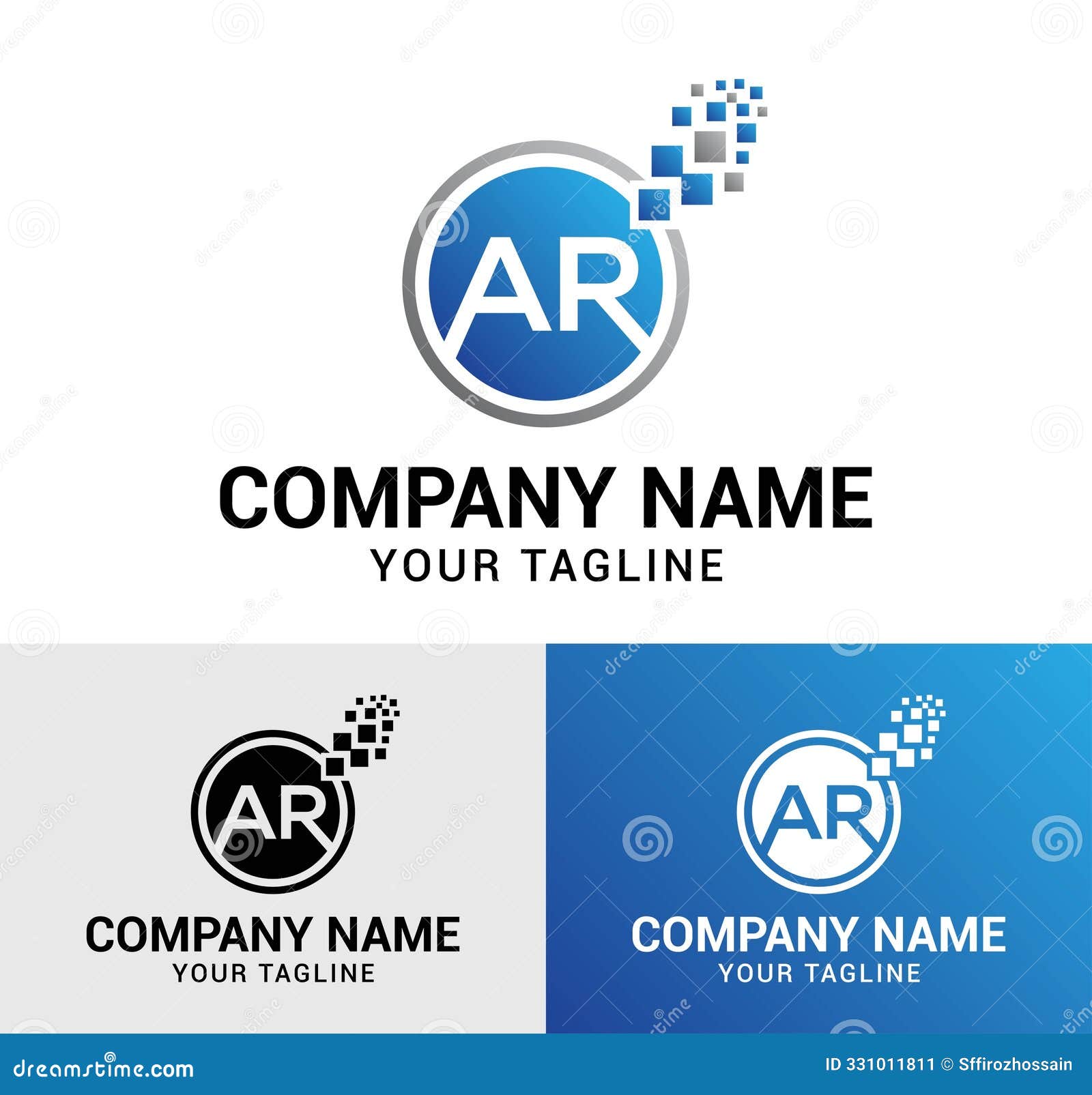 AR Letter Tech Company Logo Design Stock Illustration - Illustration of ...