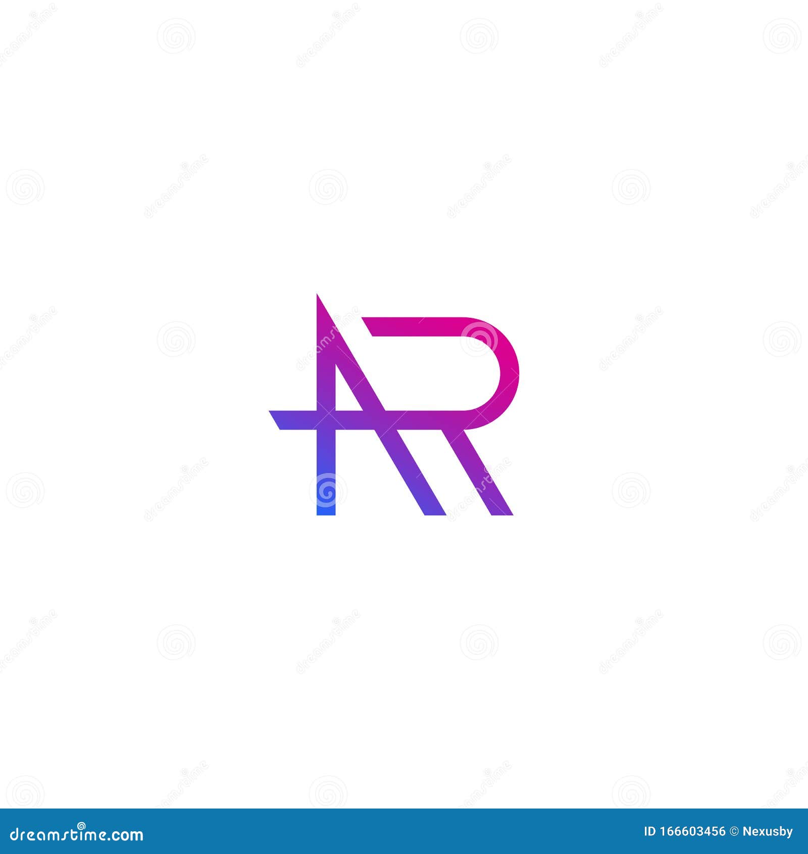 AR Letters Initials Logo Design Stock Vector - Illustration of gradient ...