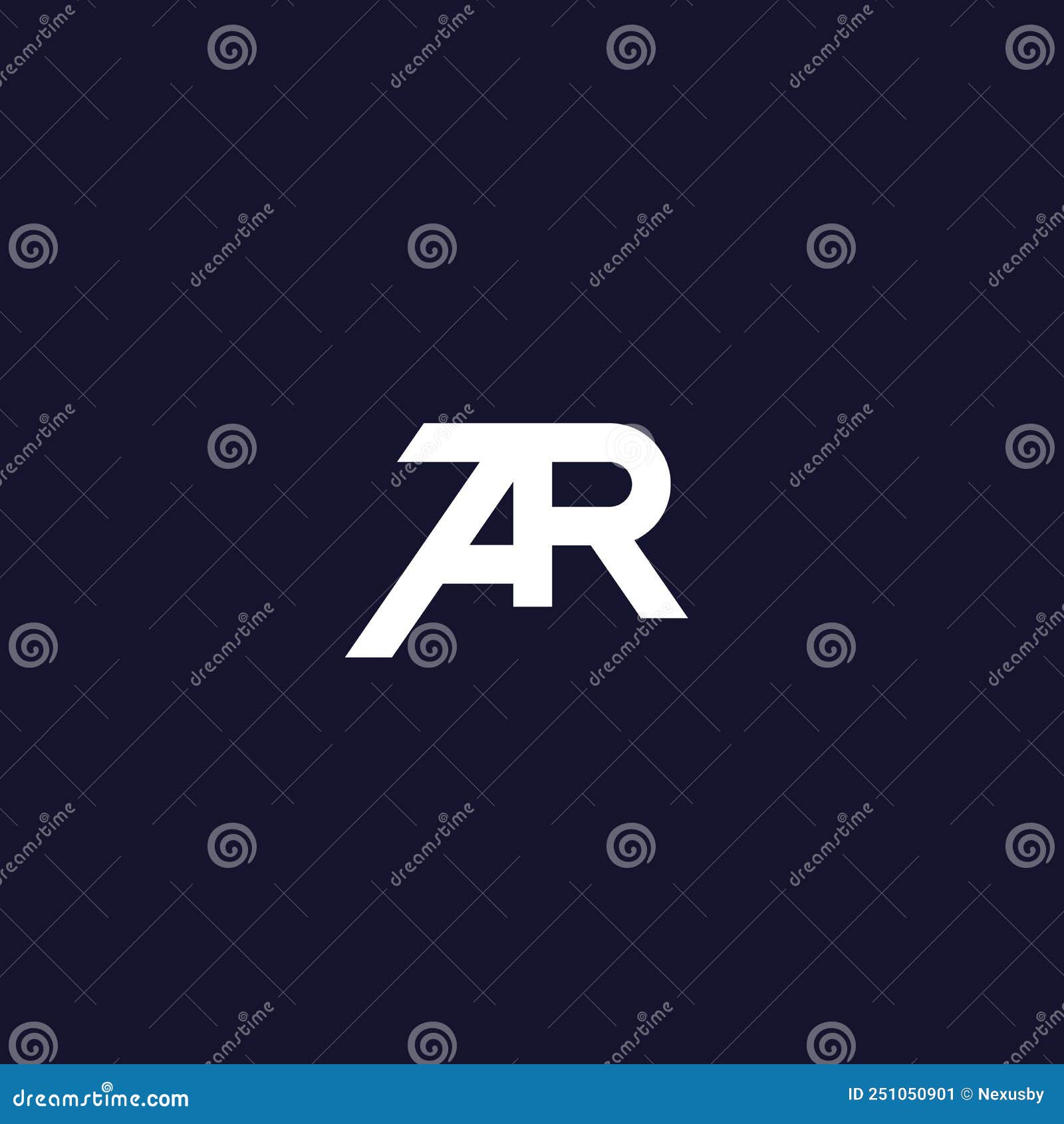 AR Letters Logo Design, Vector Monogram Stock Vector - Illustration of ...