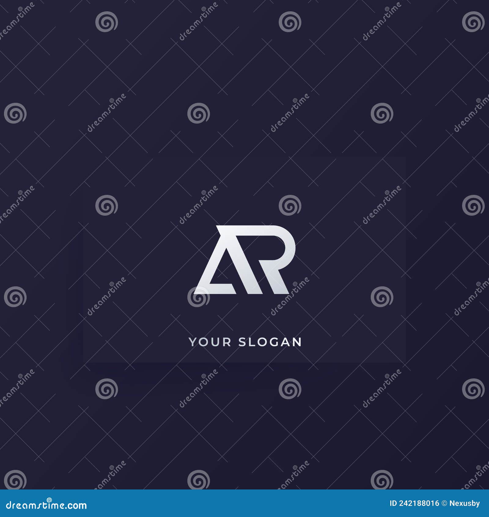 AR Letters Logo, Vector Monogram Design on a Card Stock Vector ...