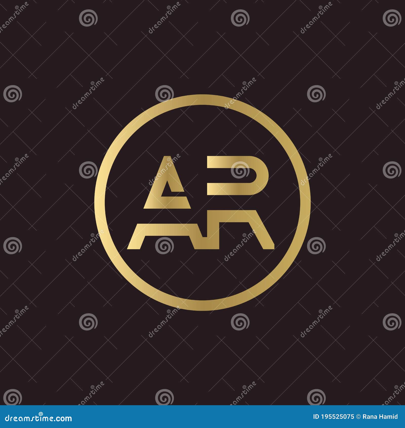 AR Logo Design Business Typography Vector Template. Creative Linked ...