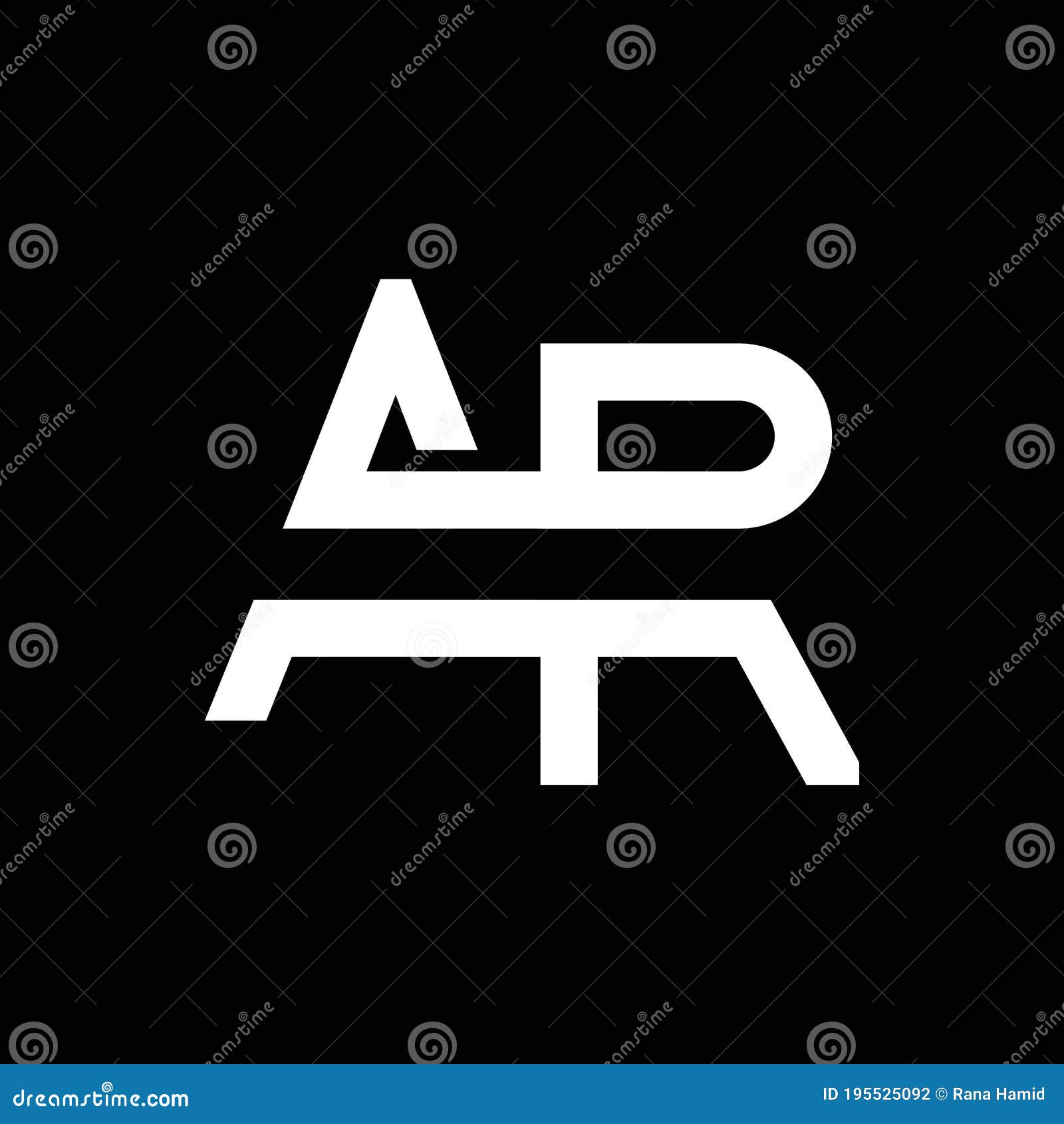 AR Logo Design Business Typography Vector Template. Creative Linked ...