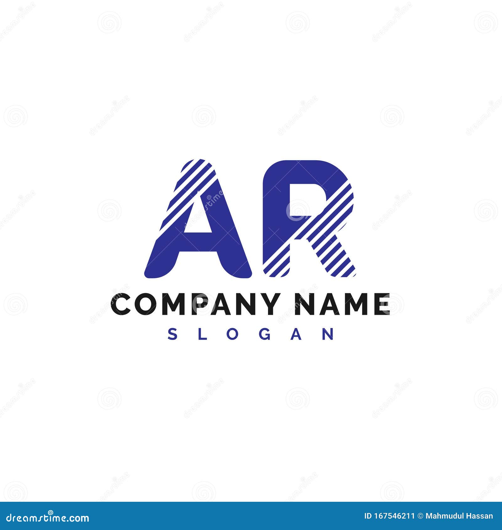 AR Logo Design. AR Letter Logo Icon Vector Illustration - Vector Stock ...
