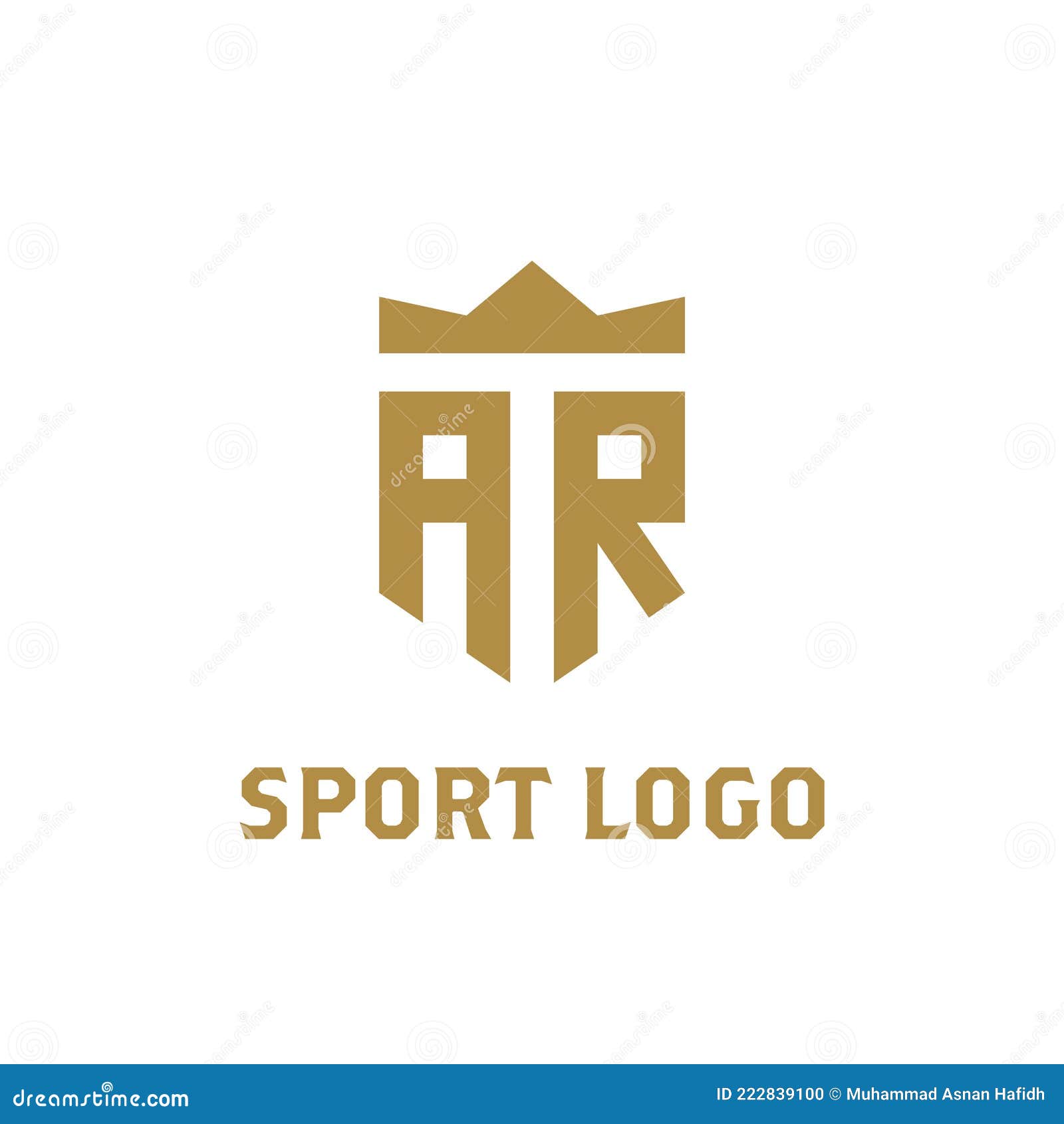 Ar Logo. Ar Initial Logo with Crown Stock Vector - Illustration of ...
