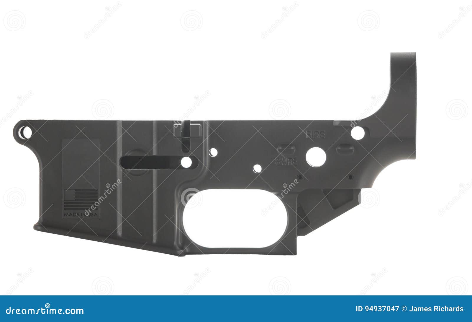 AR Lower Isolated on White Background Stock Image - Image of blank ...