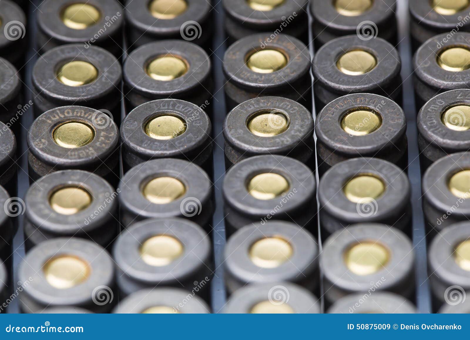 Ar15 M16 M4 Kalashnikov Cartridges With Ammo Clip Isolated On White ...