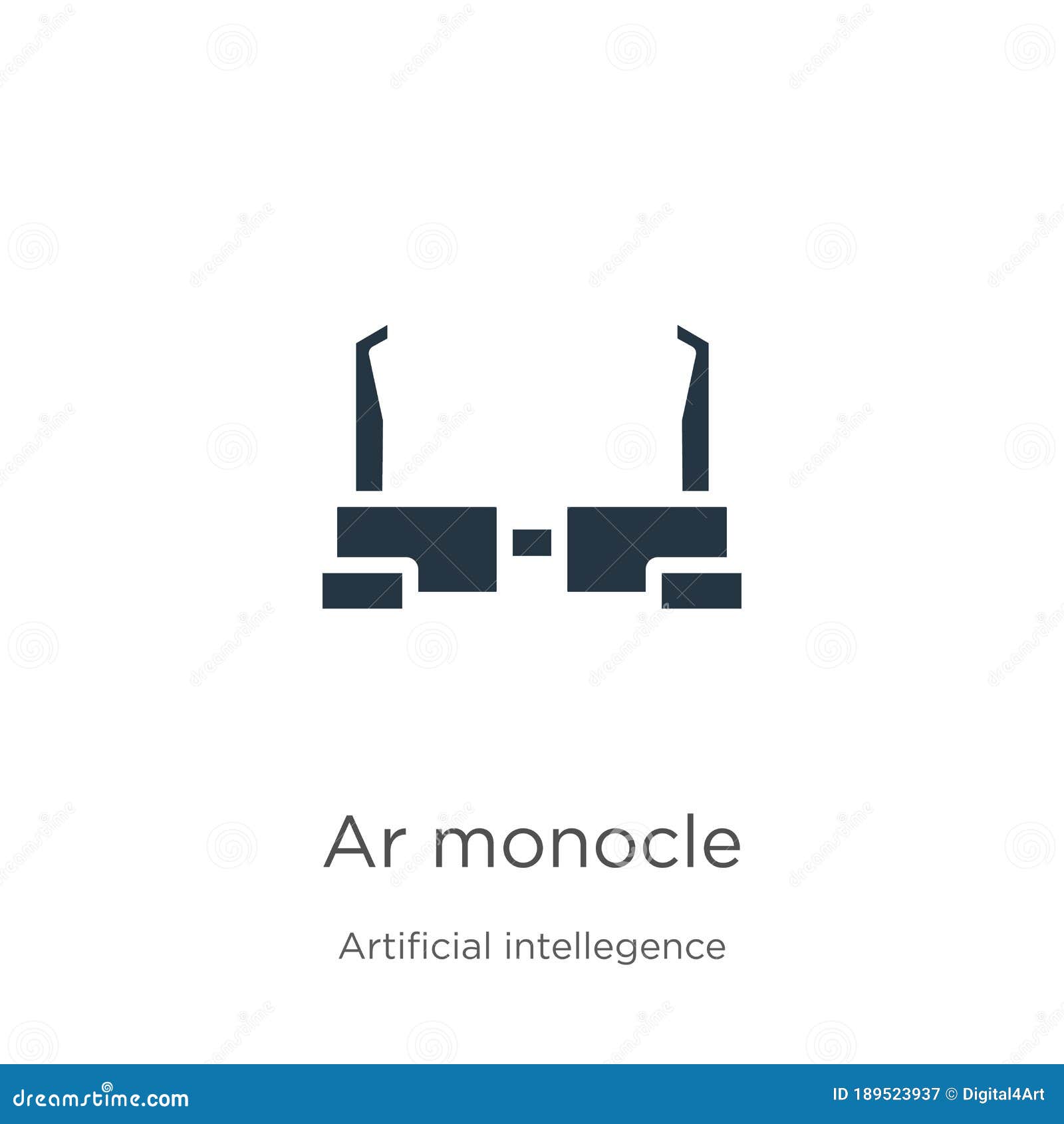 Ar Monocle Icon Vector. Trendy Flat Ar Monocle Icon from Artificial ...