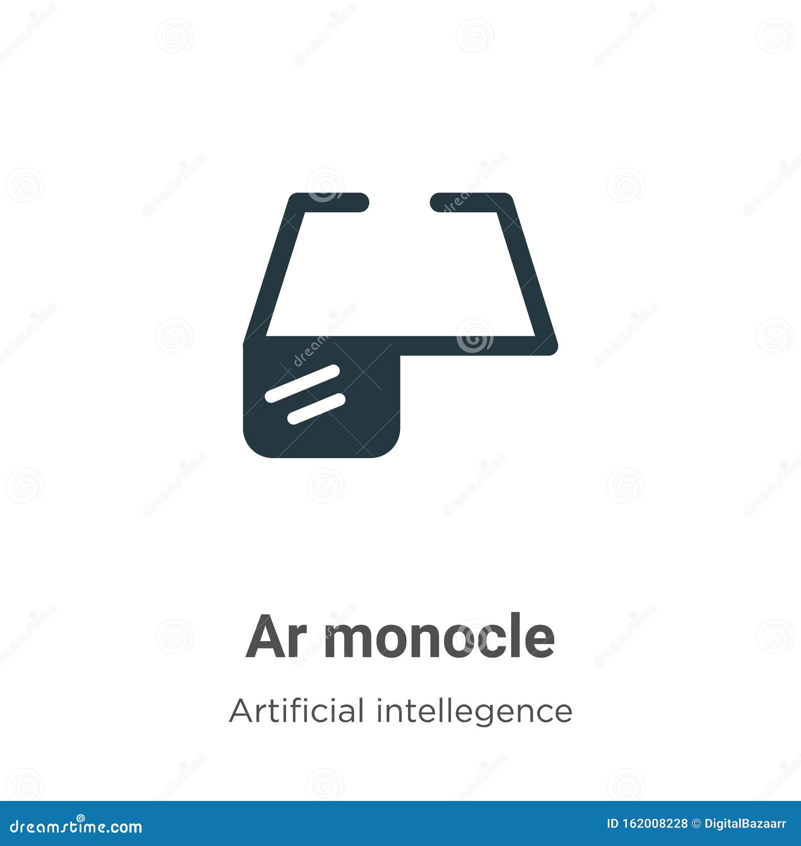Ar Monocle Vector Icon On White Background. Flat Vector Ar Monocle Icon ...