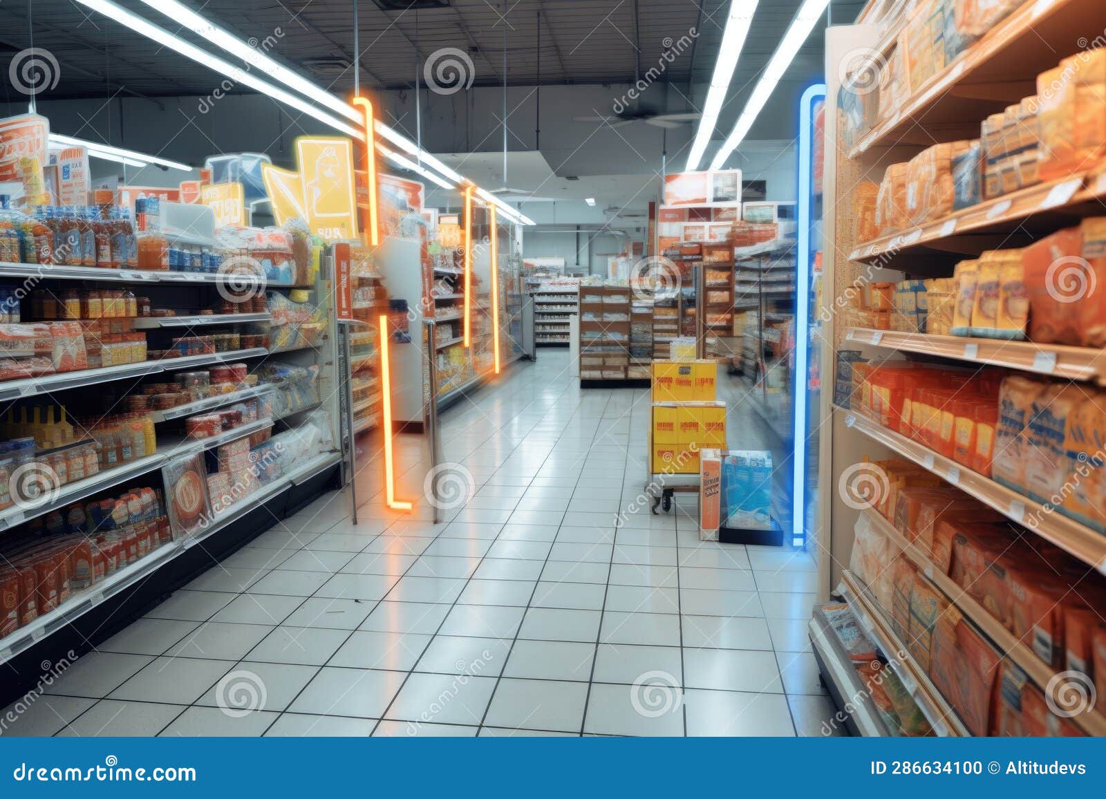 Ar Navigation Arrows Guiding through Store Aisles Stock Illustration ...