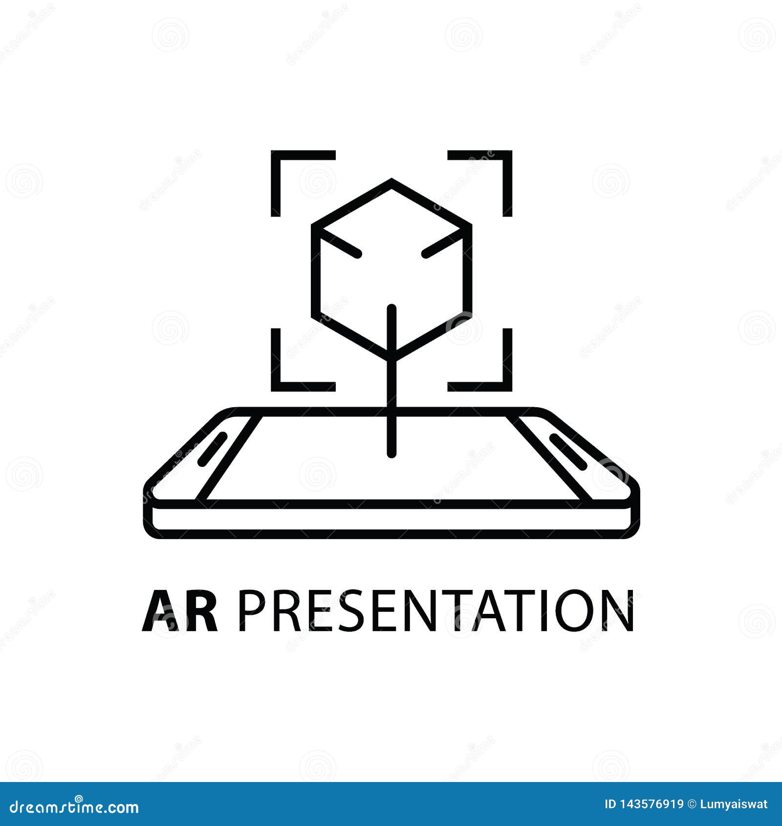 AR Presentation Concept Icon Vector Stock Vector - Illustration of ...