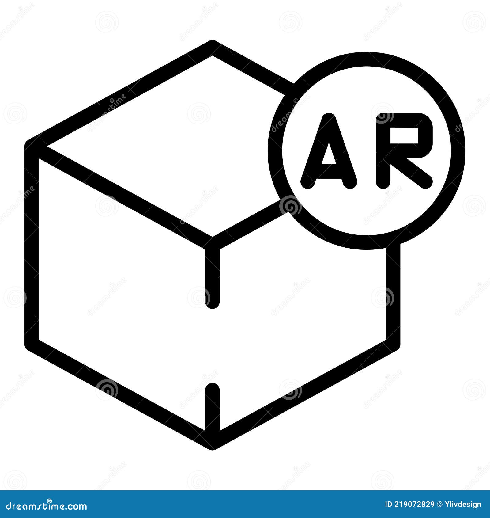 Ar Projection Icon, Outline Style Stock Vector - Illustration of design ...