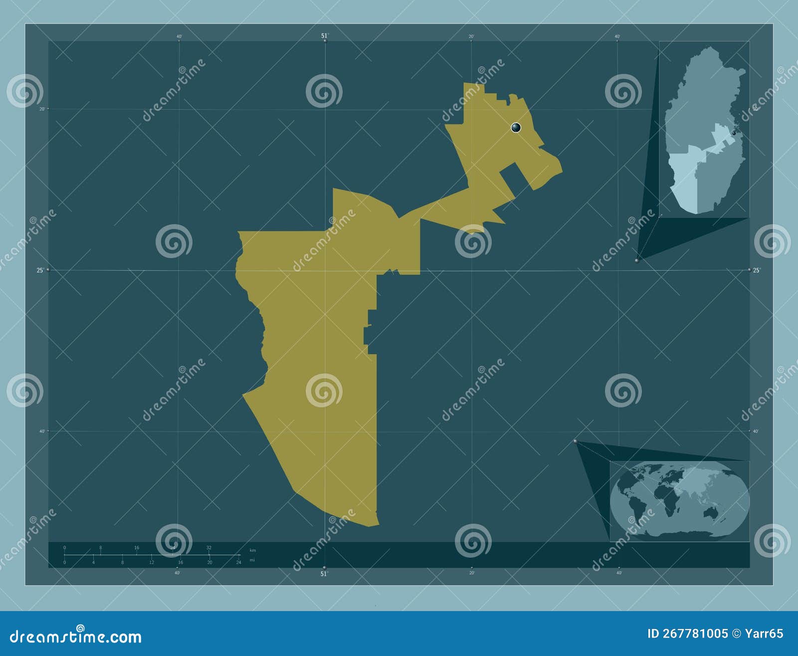 Ar Rayyan, Qatar. Solid. Capital Stock Illustration - Illustration of ...
