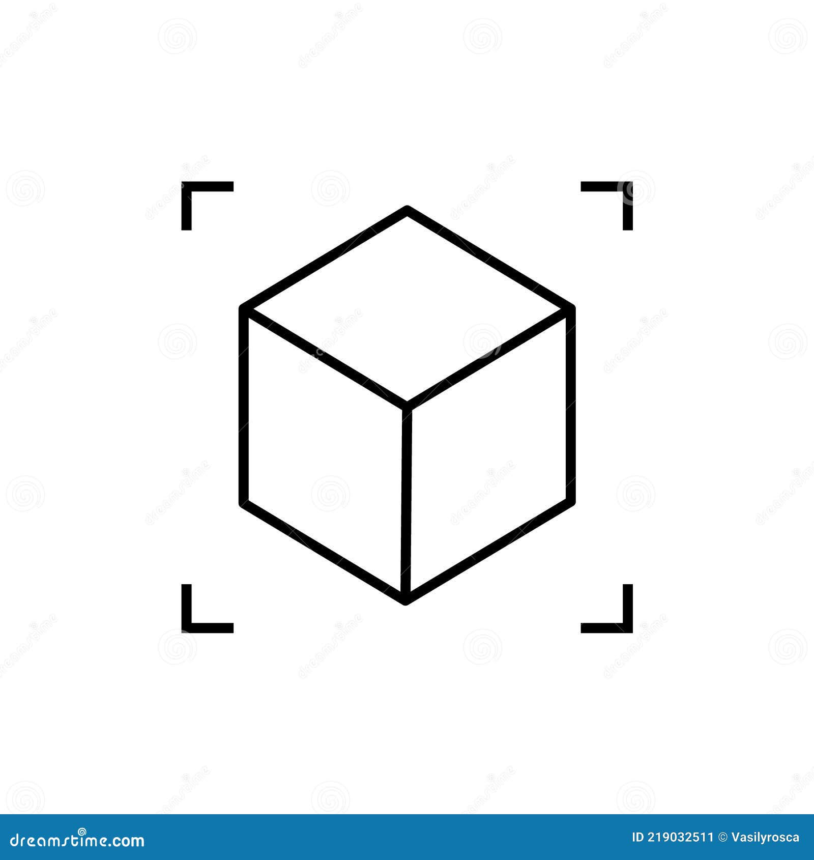 AR Reality Symbol Vector Icon. Virtual Augmented Reality Cube Screen 3d ...