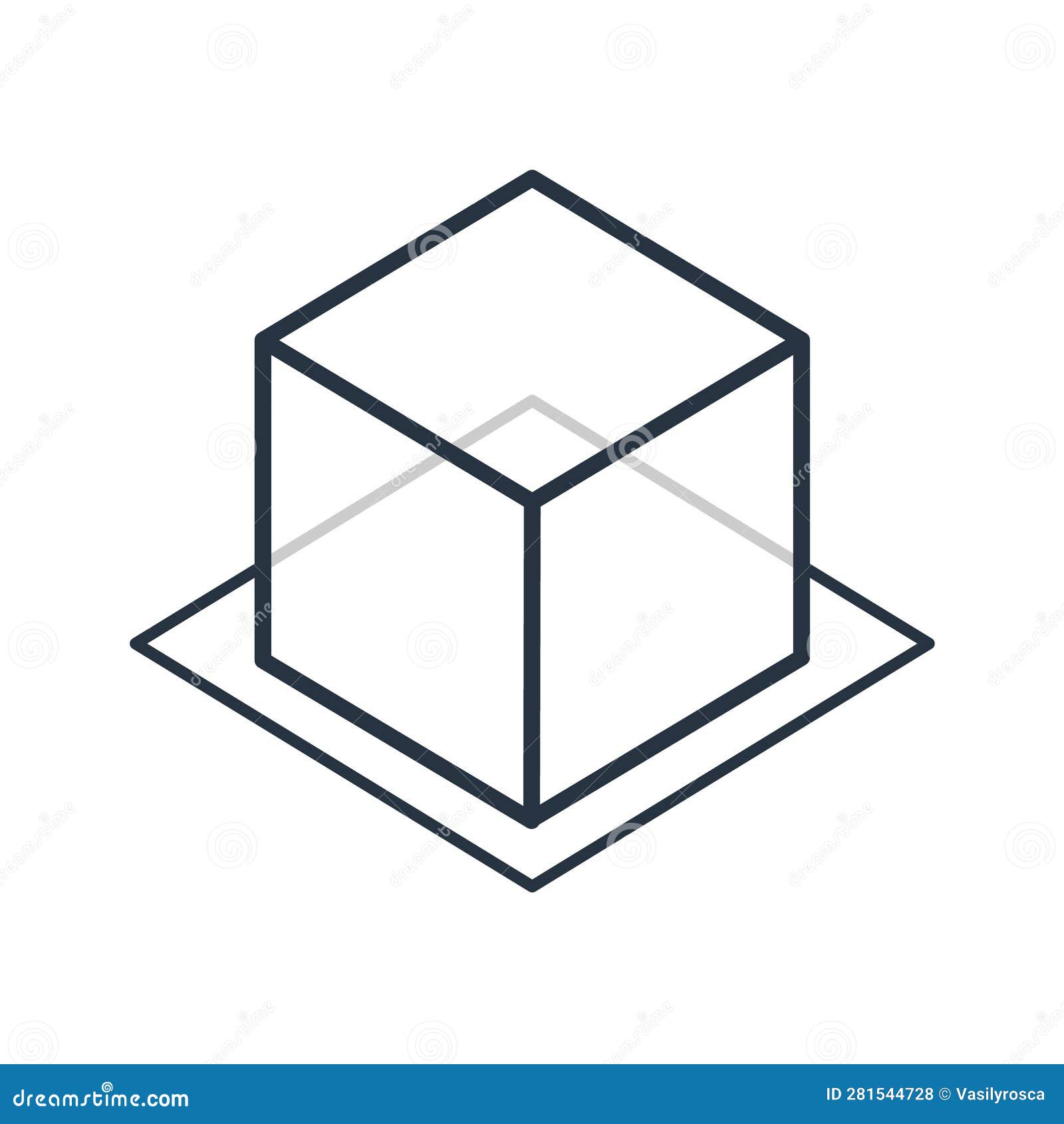 AR Reality Symbol Vector Icon. Virtual Augmented Reality Cube Screen 3d ...