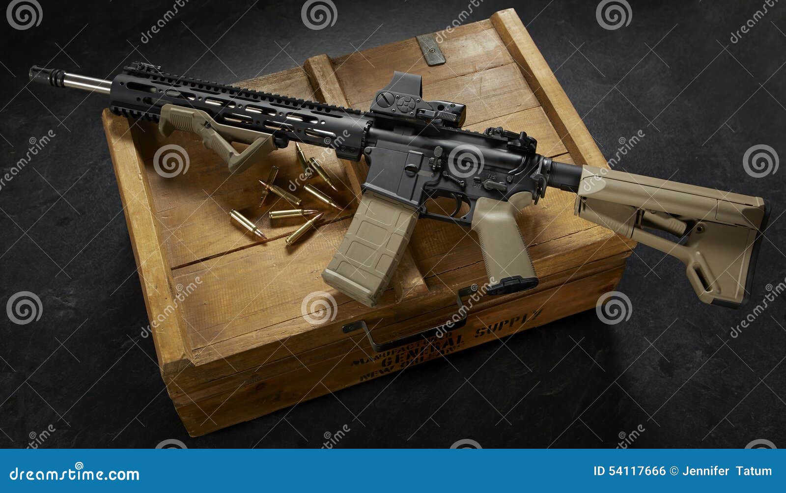 Ar15 rifle stock photo. Image of travel, ammunition, shadow - 54117666