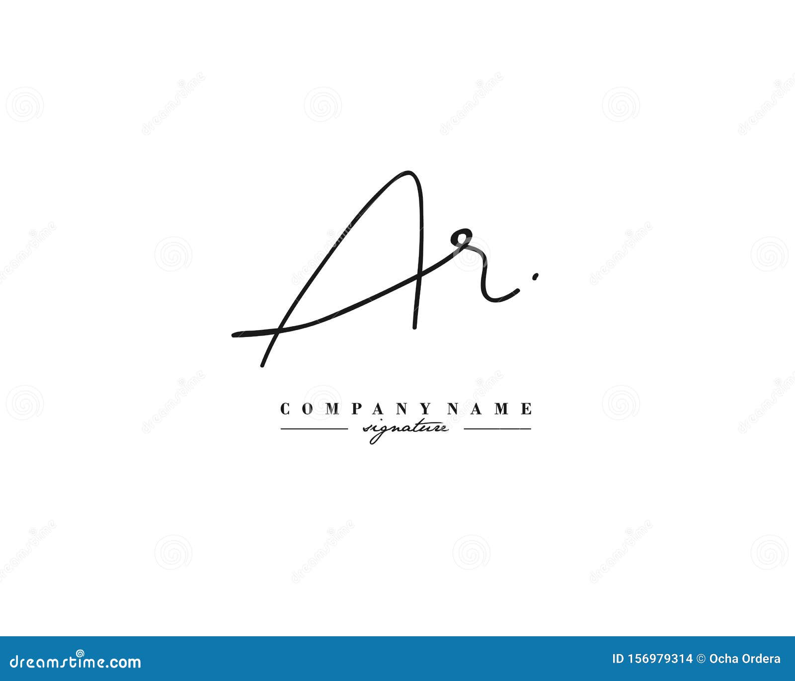 AR Signature Initial Logo Template Vector. Initial Signature Logo ...